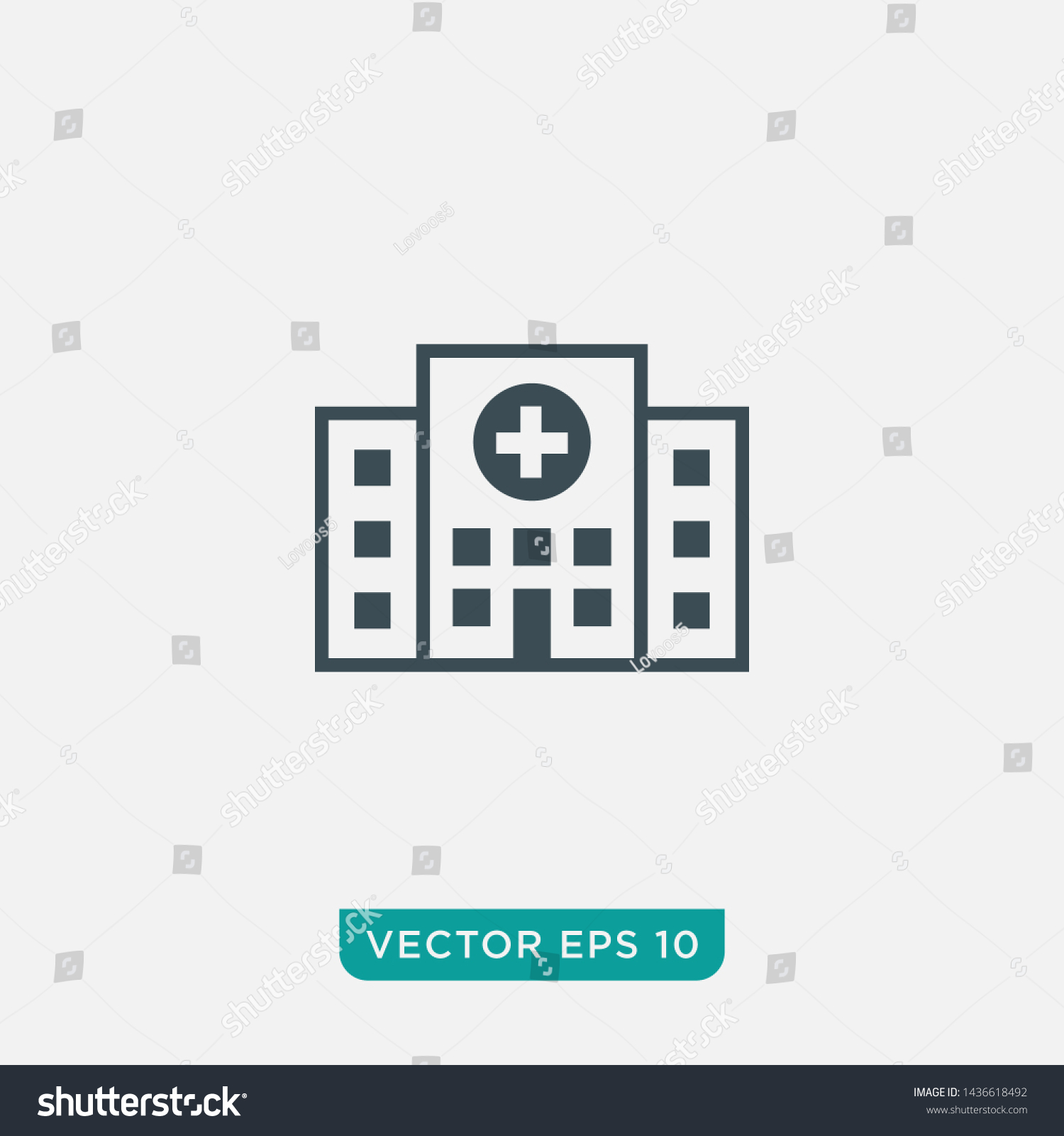 Hospital Icon Design Vector Eps10 Stock Vector (Royalty Free ...