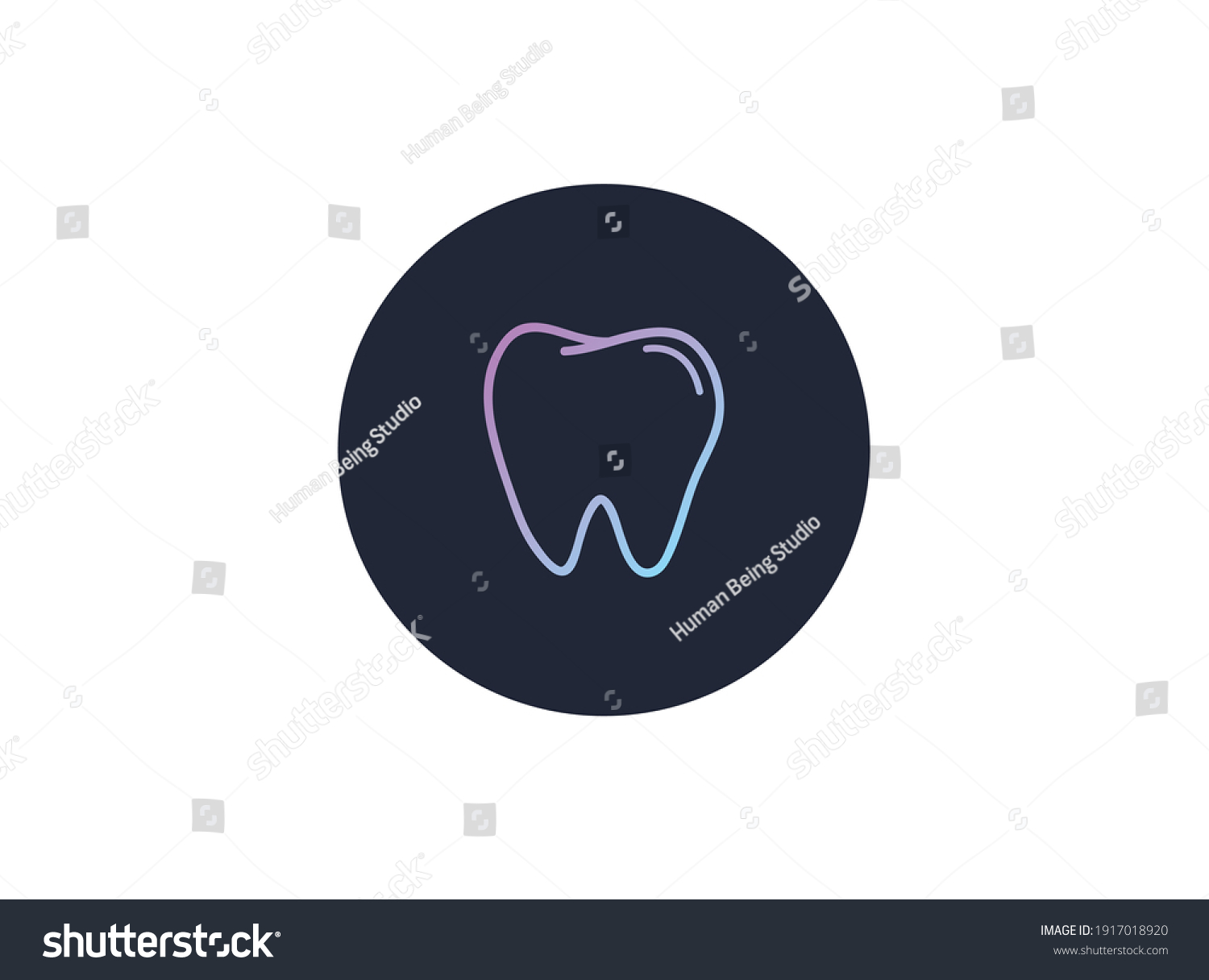 Hospital Icon Gradient Teeth 2 Stock Vector (Royalty Free) 1917018920