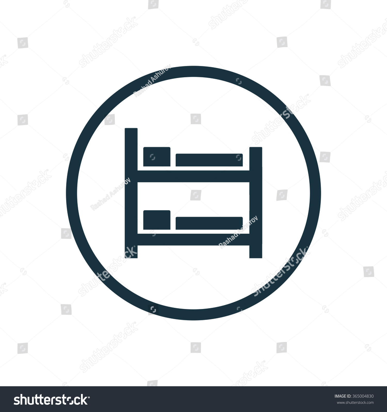 Hostel Icon On White Background Stock Vector (Royalty Free) 365004830 ...