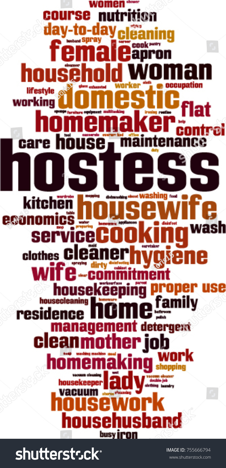 Hostess Word Cloud Concept Vector Illustration Stock Vector (Royalty ...