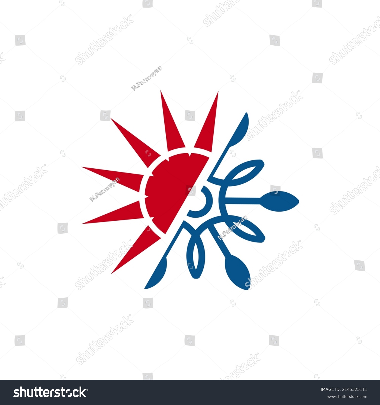 Hot Cold Logo Design Template Stock Vector (Royalty Free) 2145325111 ...