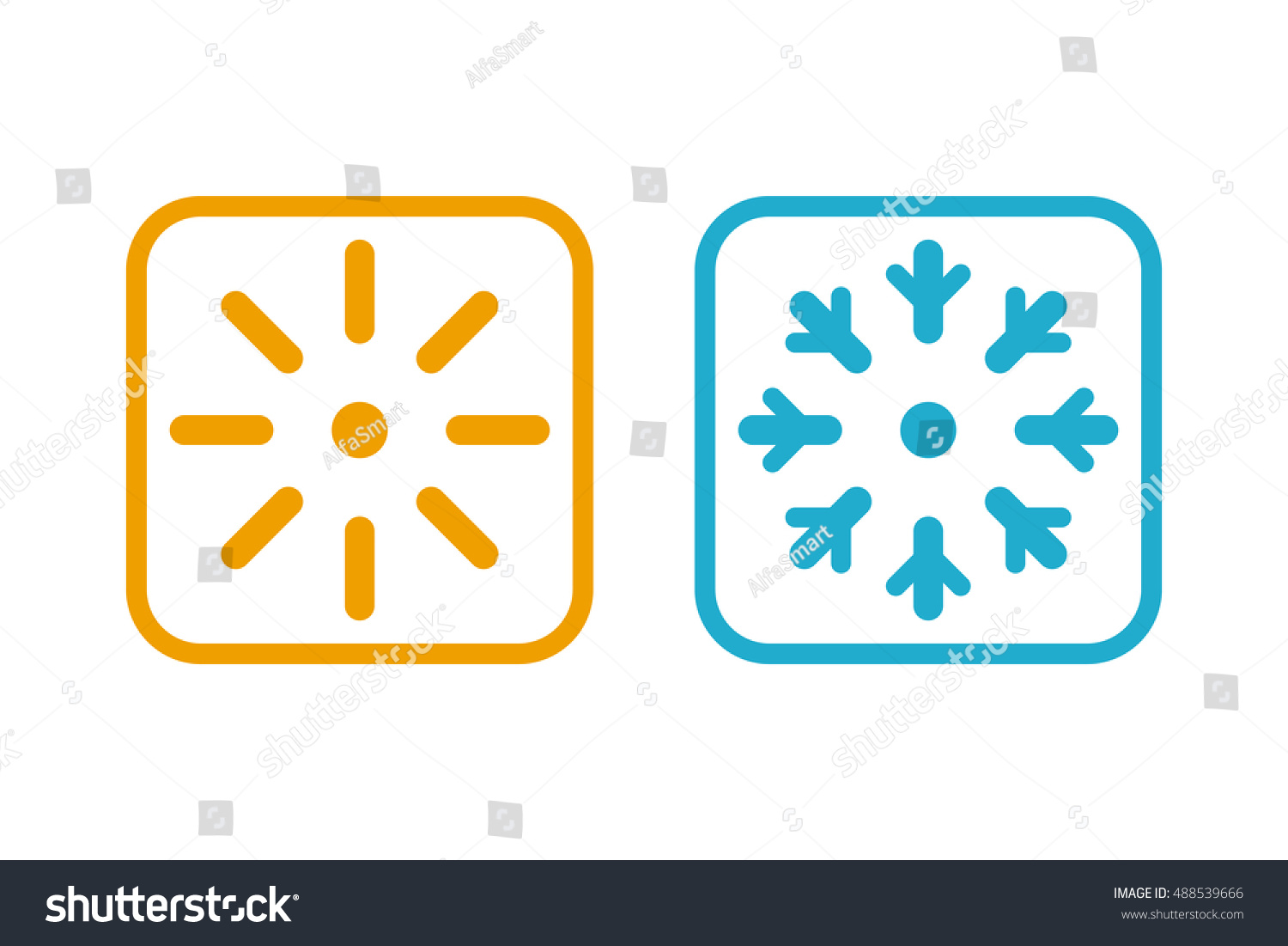 Hot Cold Symbol Stock Vector (Royalty Free) 488539666