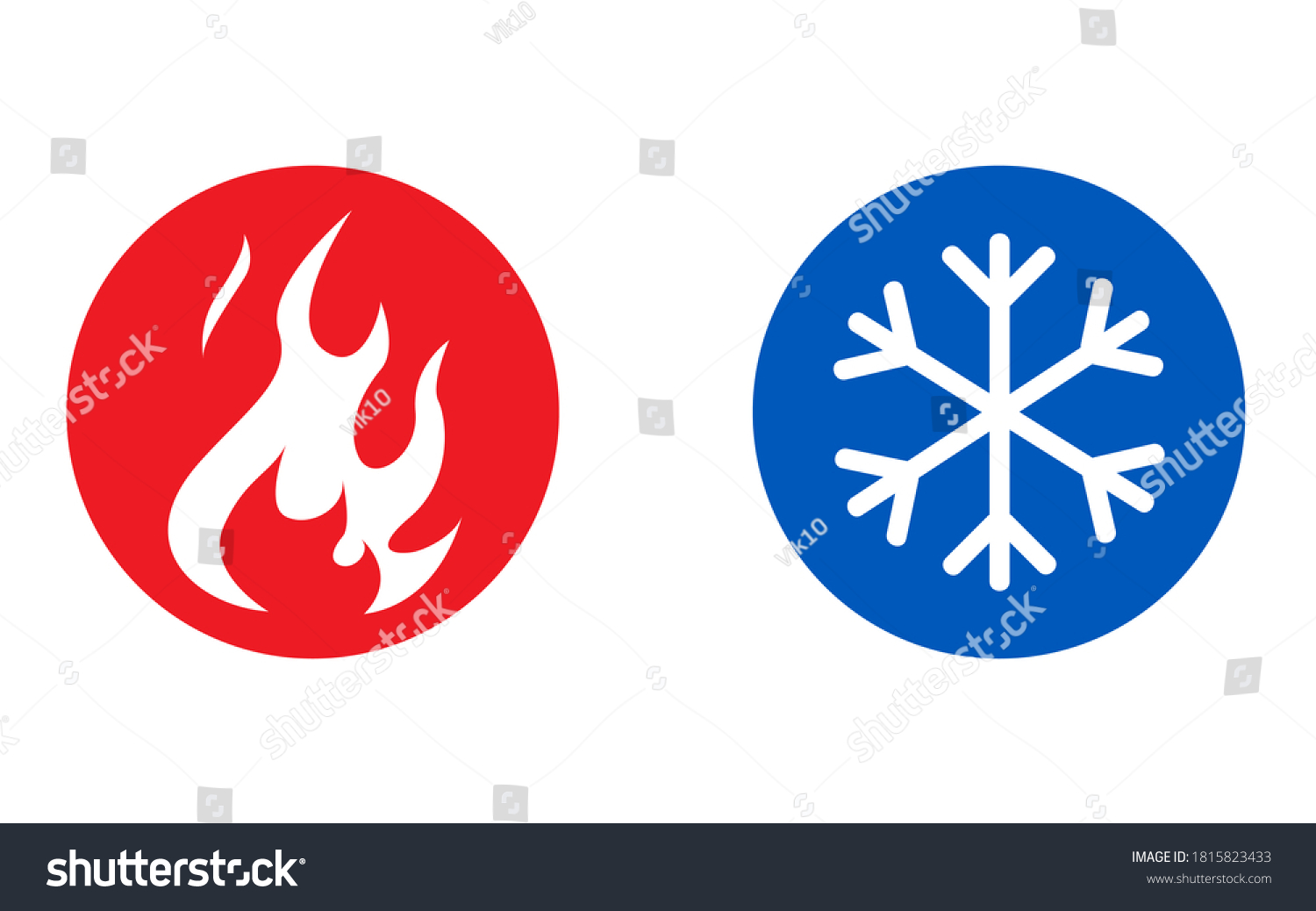 Hot Cold Vector Icon Stock Vector (Royalty Free) 1815823433