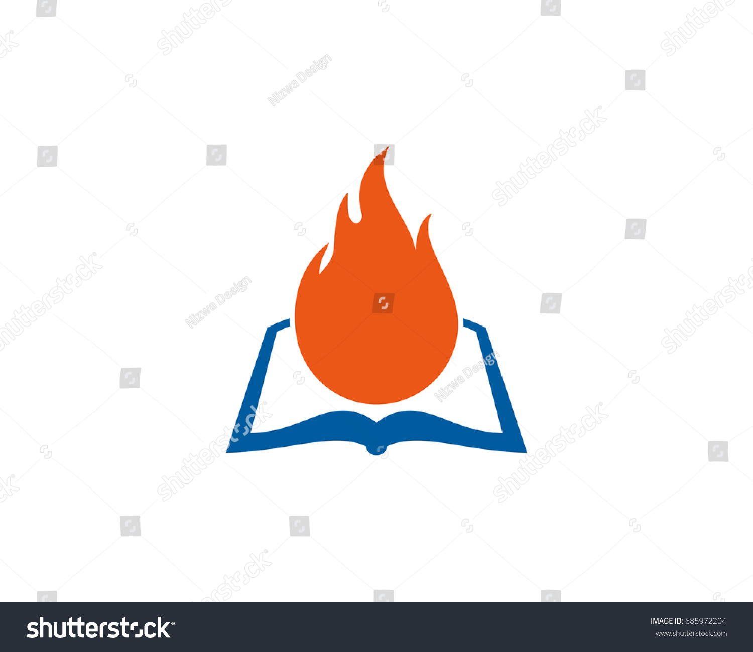 Hot Book Icon Logo Design Element Stock Vector (Royalty Free) 685972204