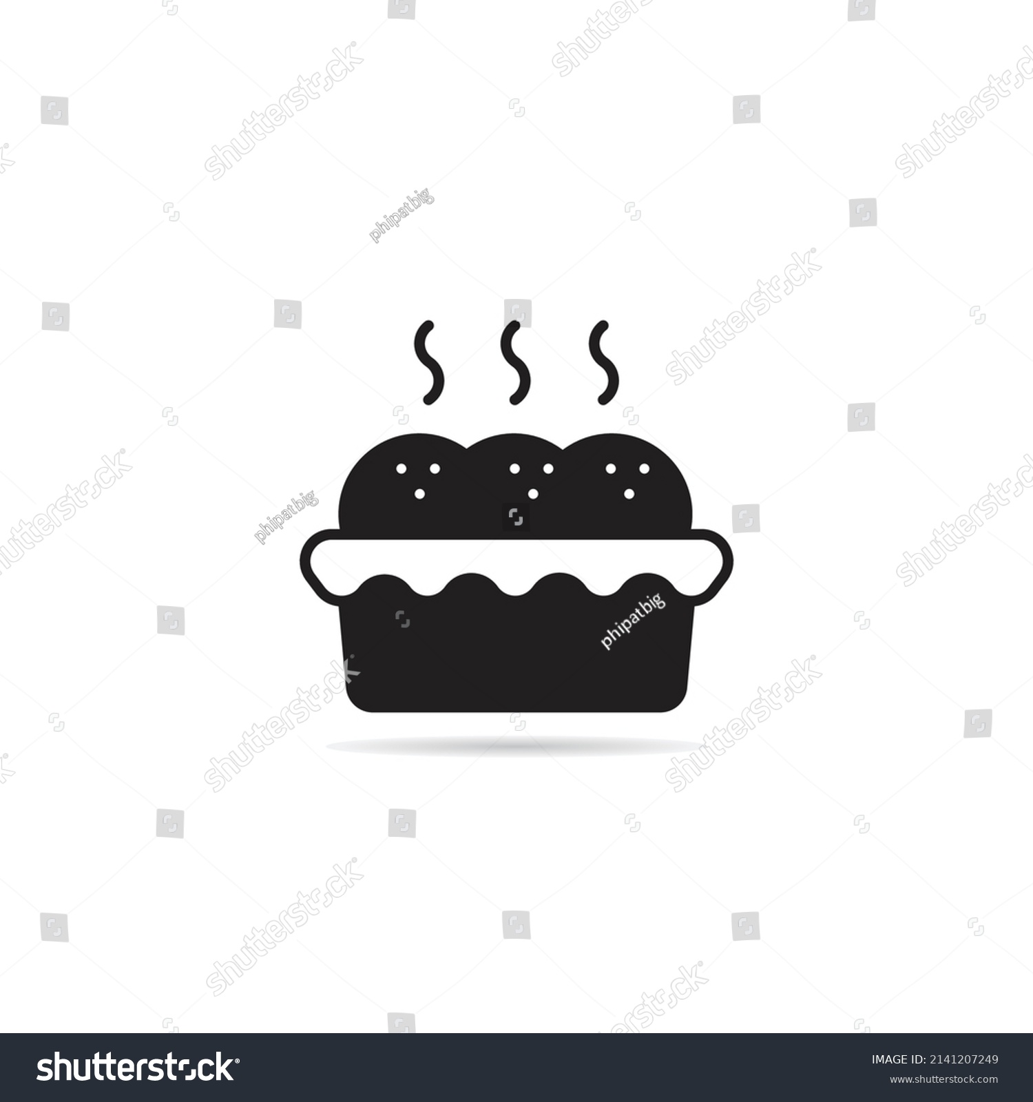 Hot Bread Icon Vector Illustration Stock Vector (Royalty Free ...