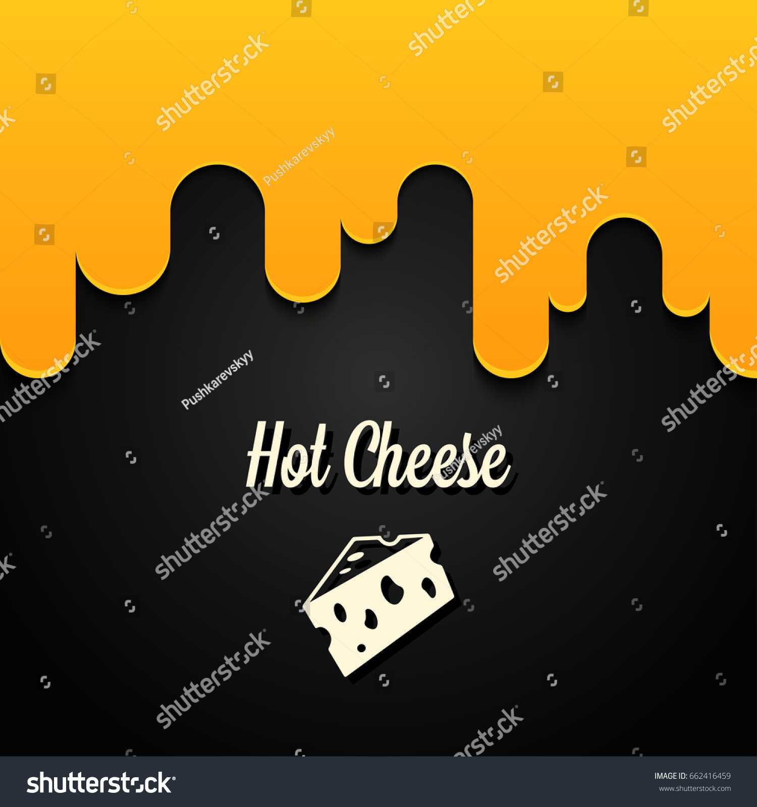 Hot Cheese Logo Design Background Stock Vector (Royalty Free) 662416459