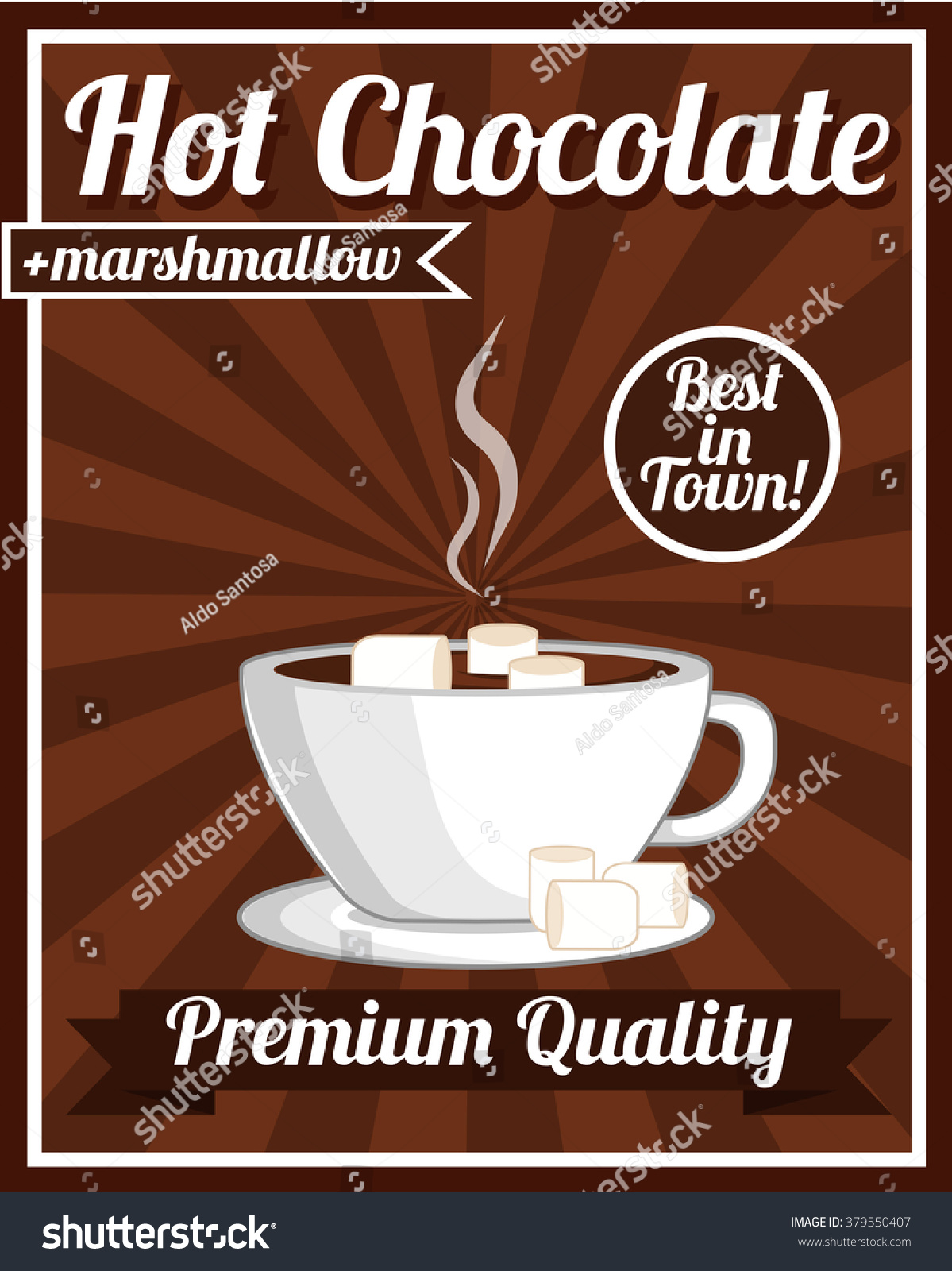 Hot Chocolate Poster Stock Vector (Royalty Free) 379550407