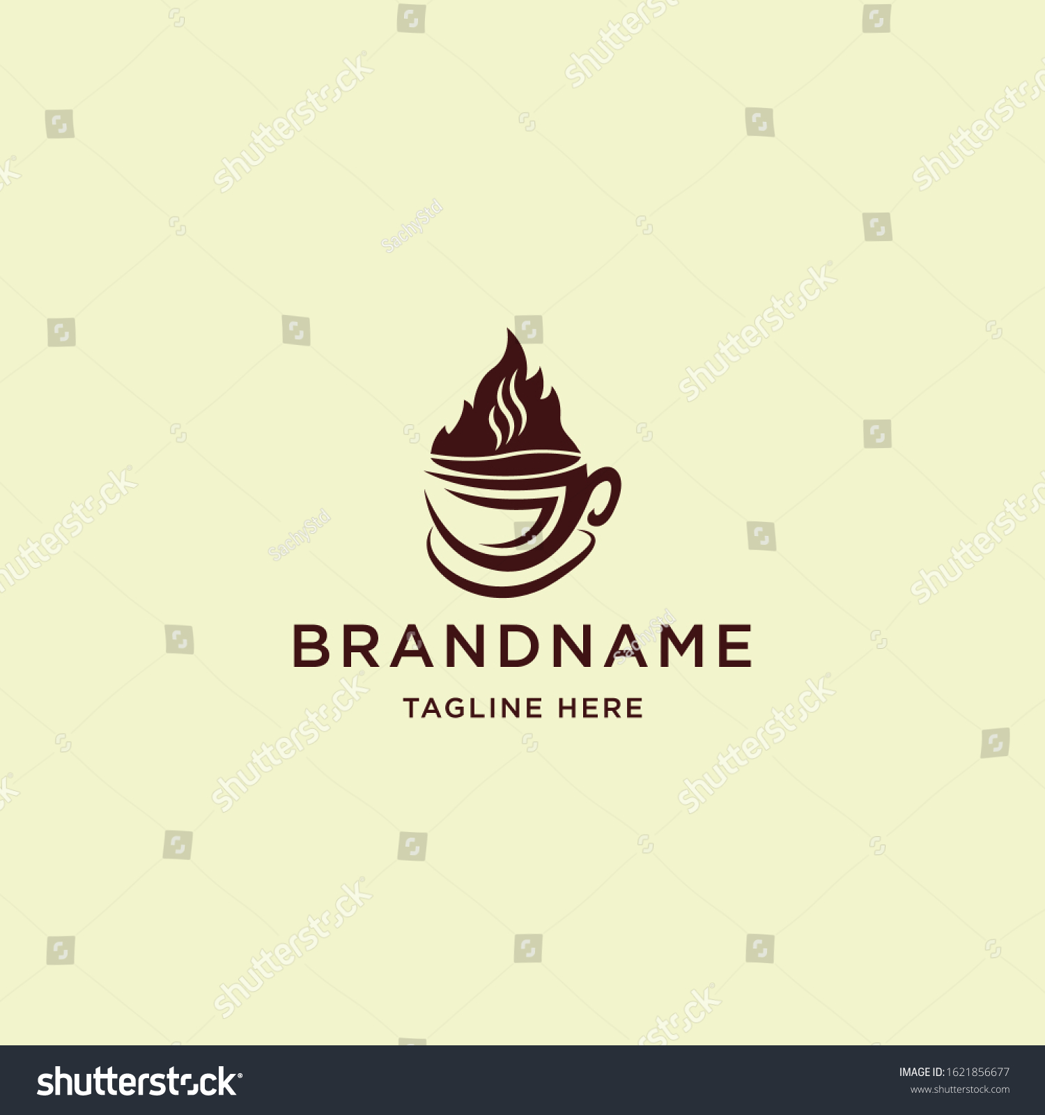 Hot Coffee Logo Design Template Vector Stock Vector (Royalty Free ...