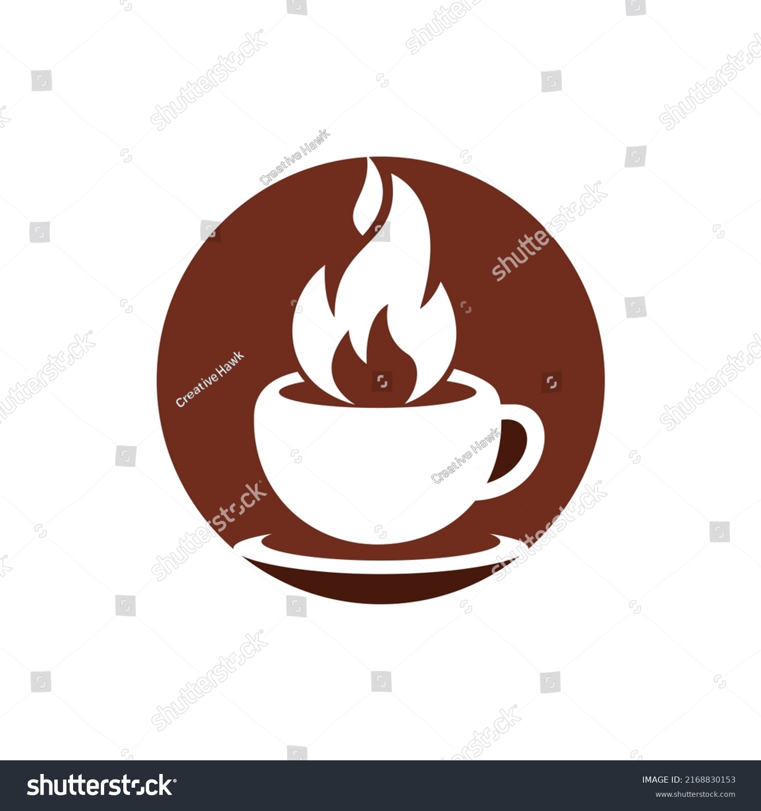 Hot Coffee Vector Logo Design Template Stock Vector (Royalty Free ...
