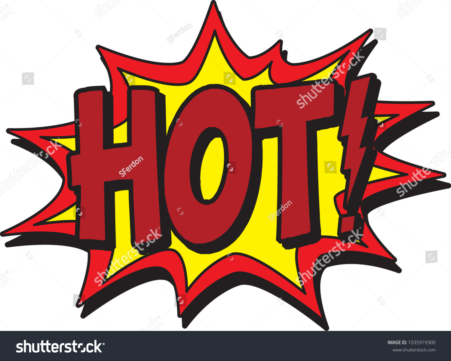 Hot Comic Burst Stock Vector (Royalty Free) 1035919300 | Shutterstock