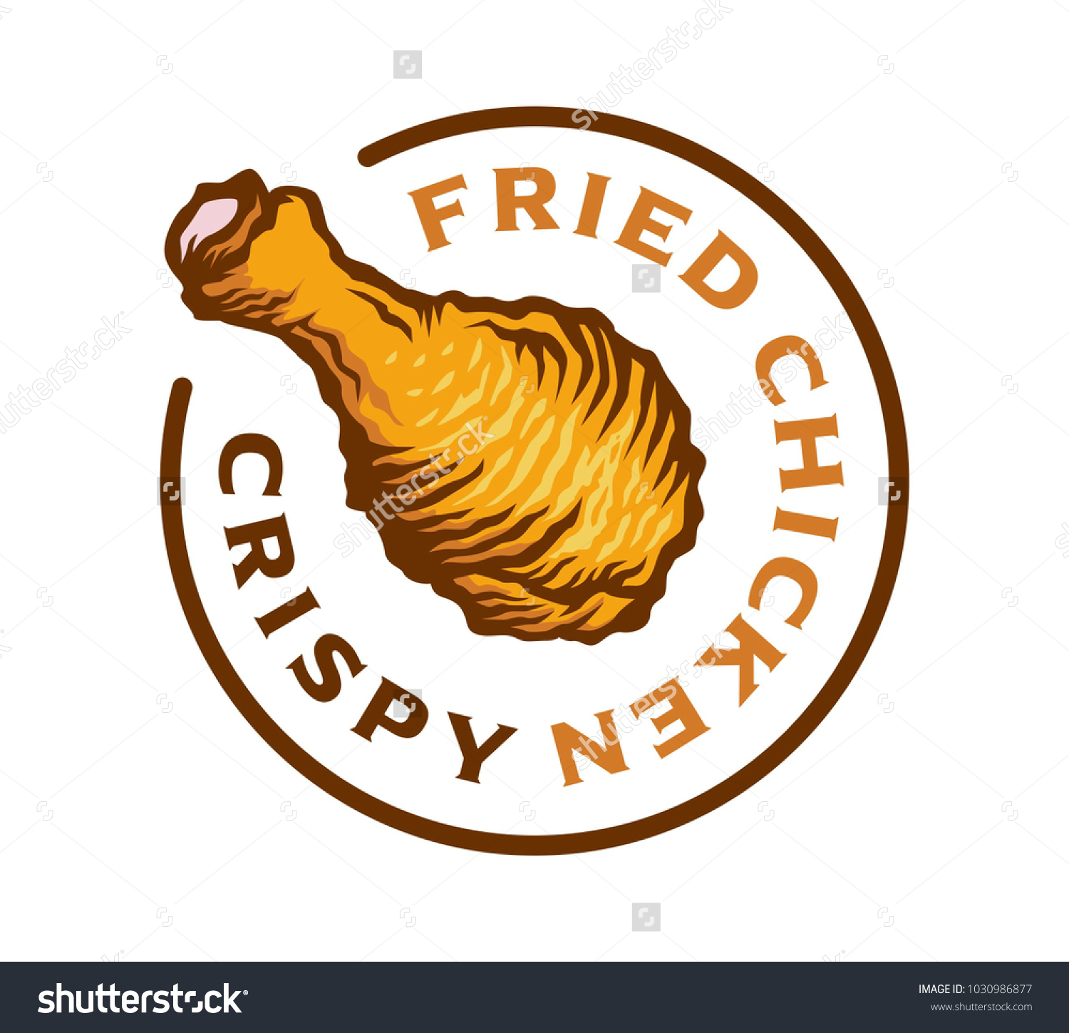 Hot Crispy Fried Chicken Logo Template Stock Vector (Royalty Free ...