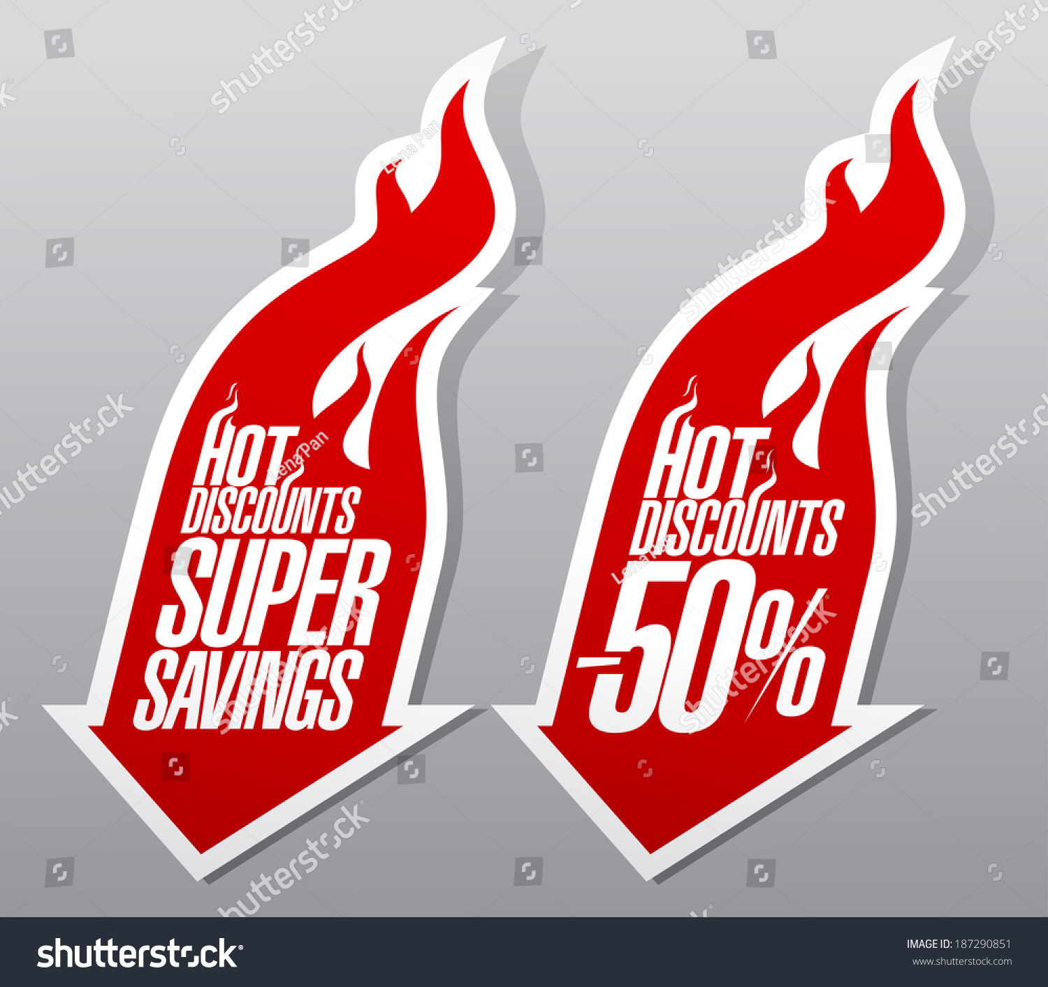 Hot Discounts Fiery Pointers Set Stock Vector (Royalty Free) 187290851