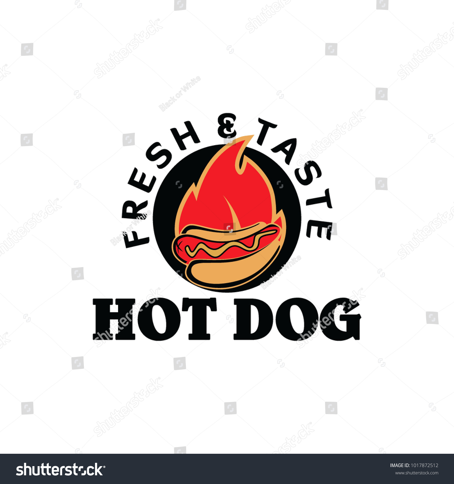Hot Dog Logo Vector Stock Vector (Royalty Free) 1017872512 | Shutterstock