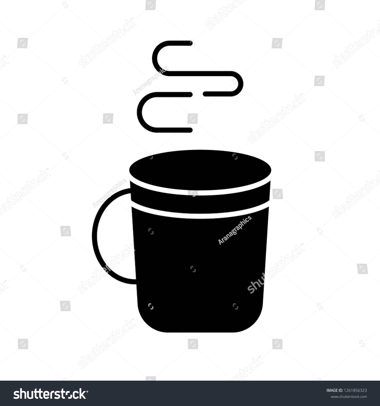 Hot Drinks Vector Chirstmas Related Solid Stock Vector (Royalty Free ...