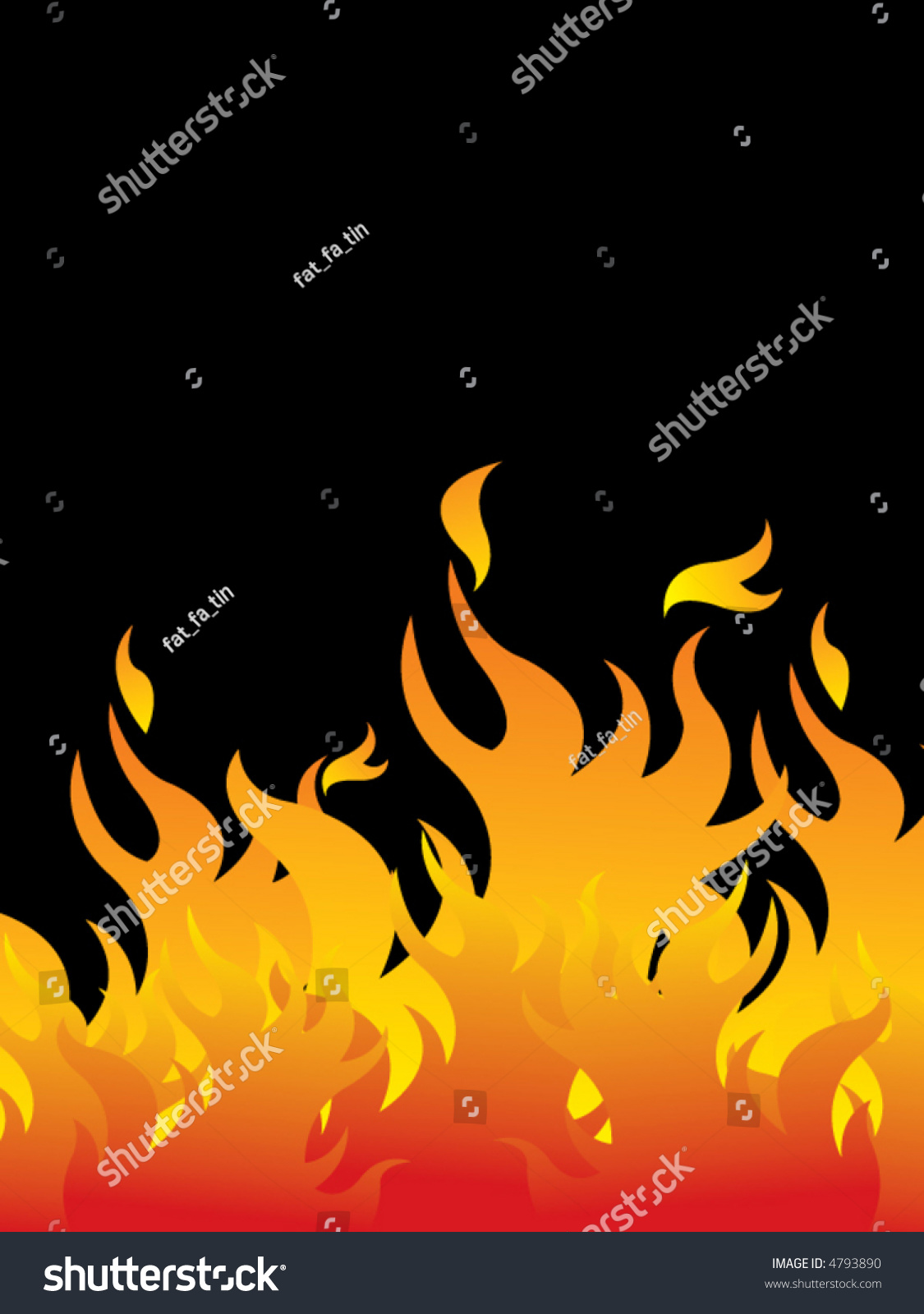 Hot Fire Background Vector Illustration: vector de stock (libre de regalías) 4793890 | Shutterstock