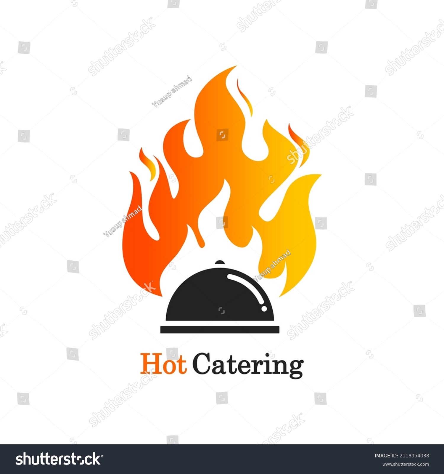 Hot Food Logo Vector Concept Stock Vector (Royalty Free) 2118954038 ...