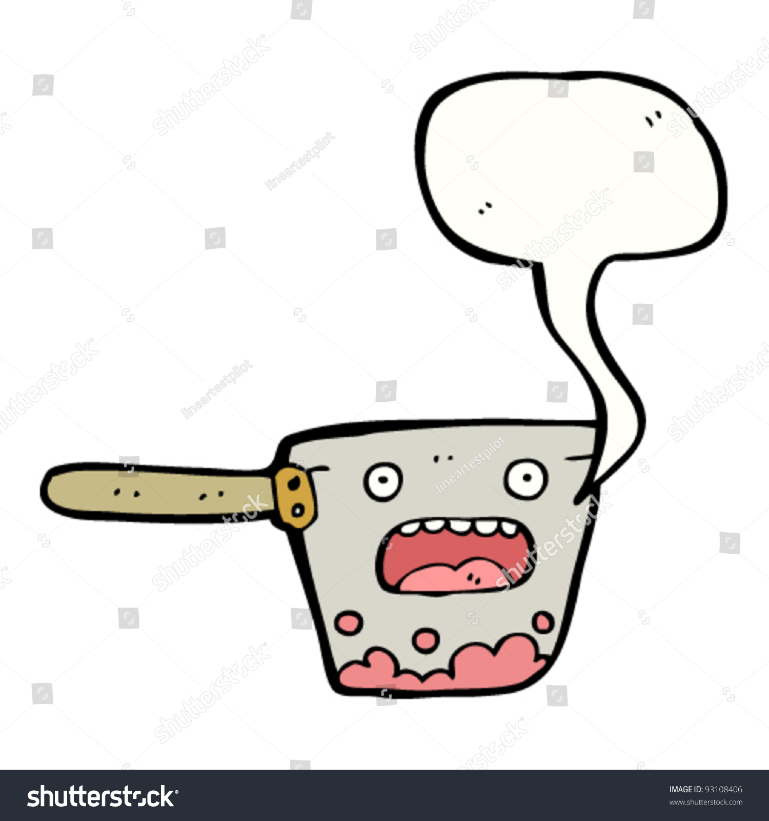 Hot Pan Cartoon Character Stock Vector (Royalty Free) 93108406