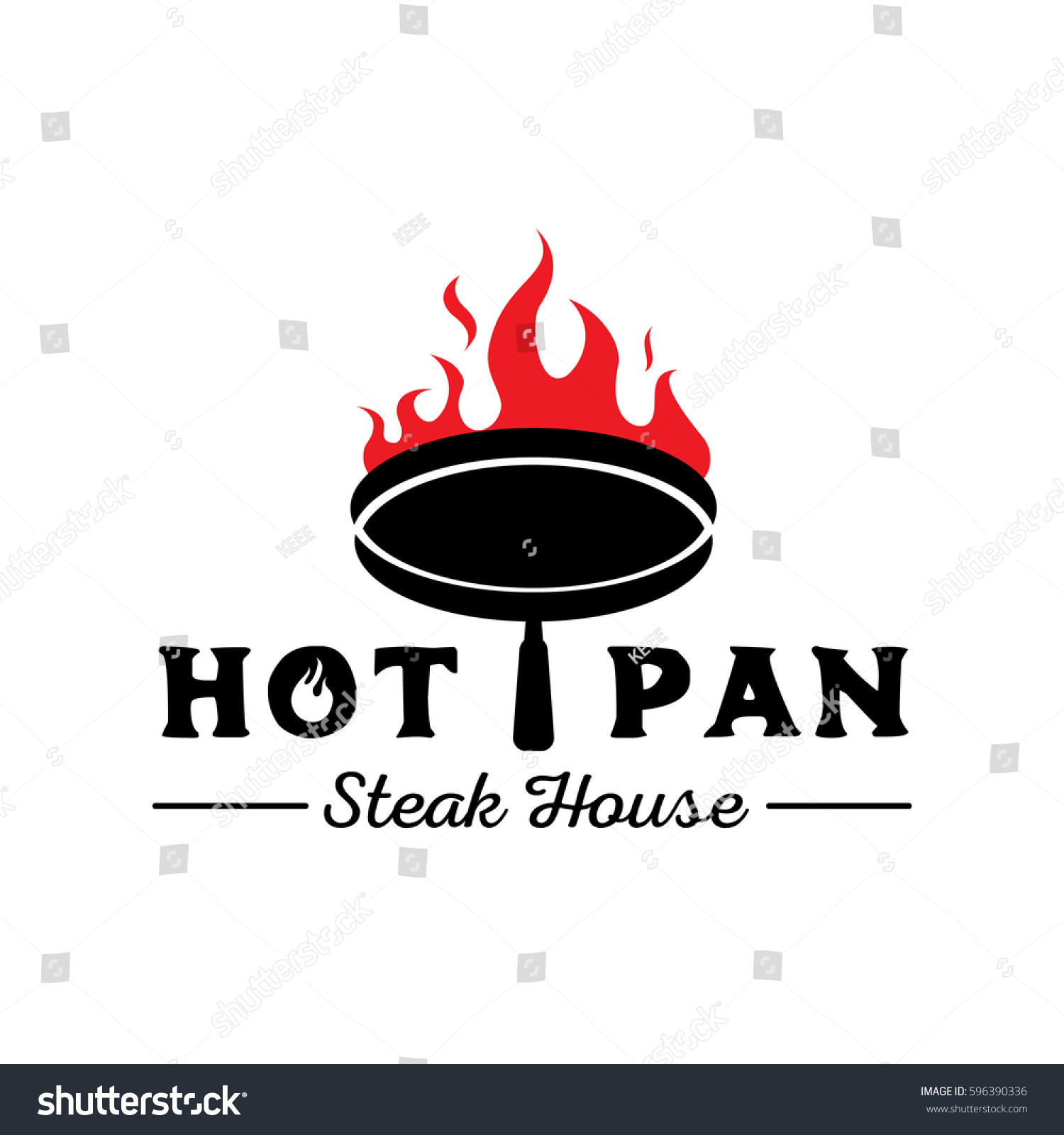logo de la sartén caliente: vector de stock (libre de regalías ...