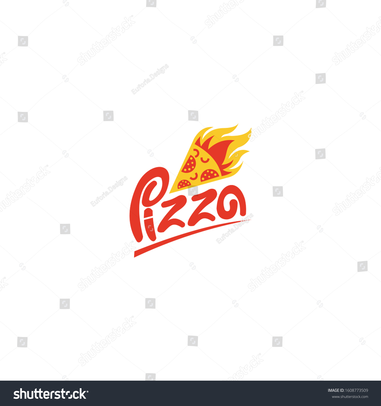 Hot Pizza Vector Logo Design Template Stock Vector (Royalty Free ...