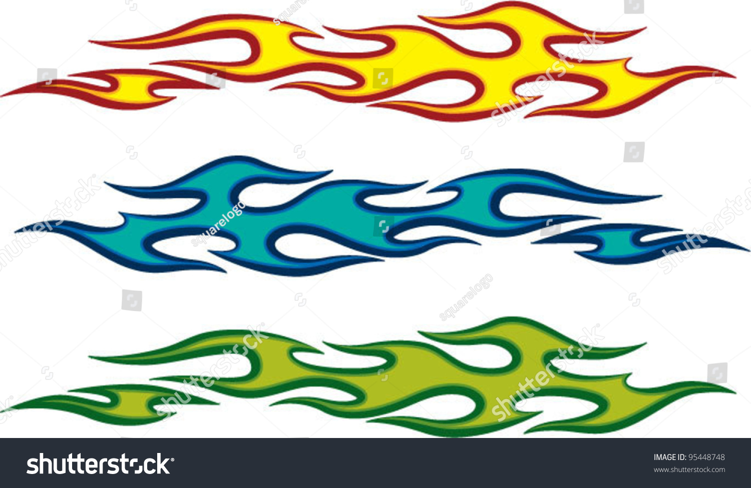 Hot Rod Racing Flame Graphics Stock Vector 95448748 : Shutterstock