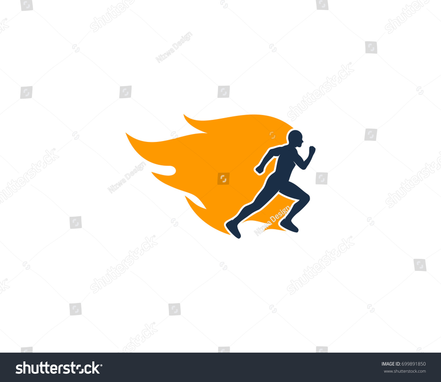 Hot Run Icon Logo Design Element Stock Vector (Royalty Free) 699891850