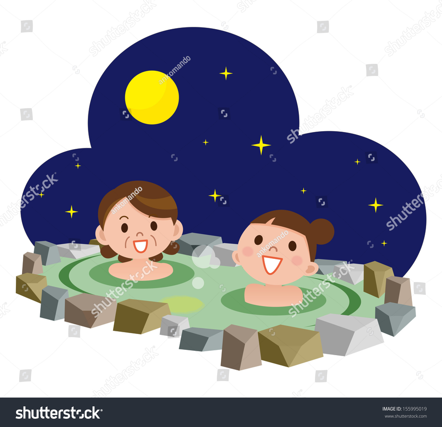 Hot Springs Stock Vector (Royalty Free) 155995019 | Shutterstock