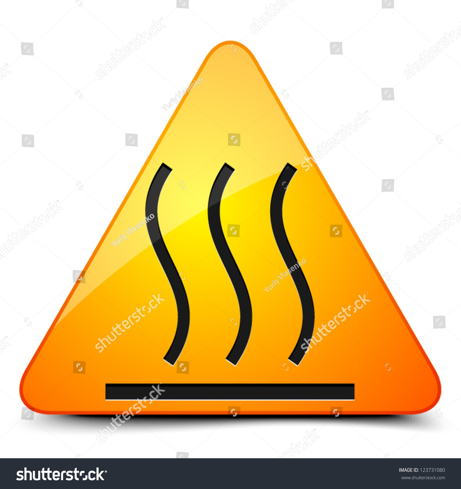 Hot Surface Sign Stock Vector (Royalty Free) 123731080 | Shutterstock