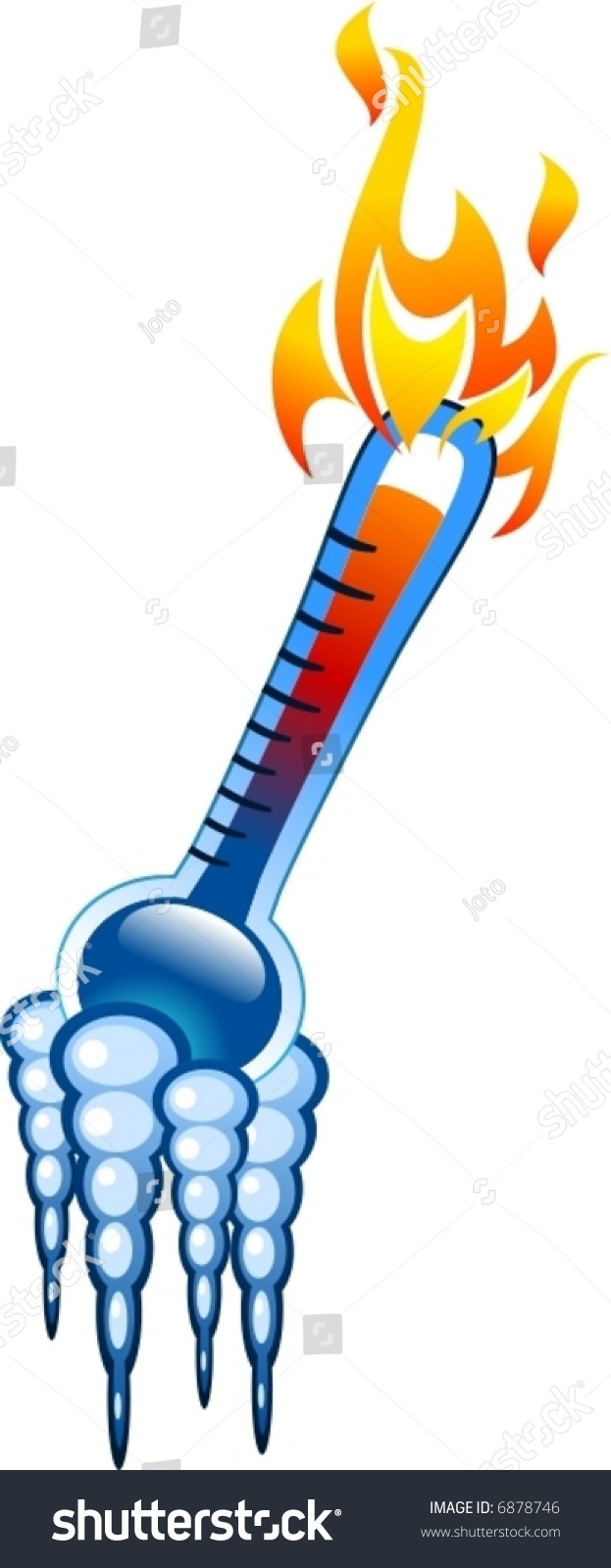 Hot Vs Cold Stock Vector (Royalty Free) 6878746 | Shutterstock