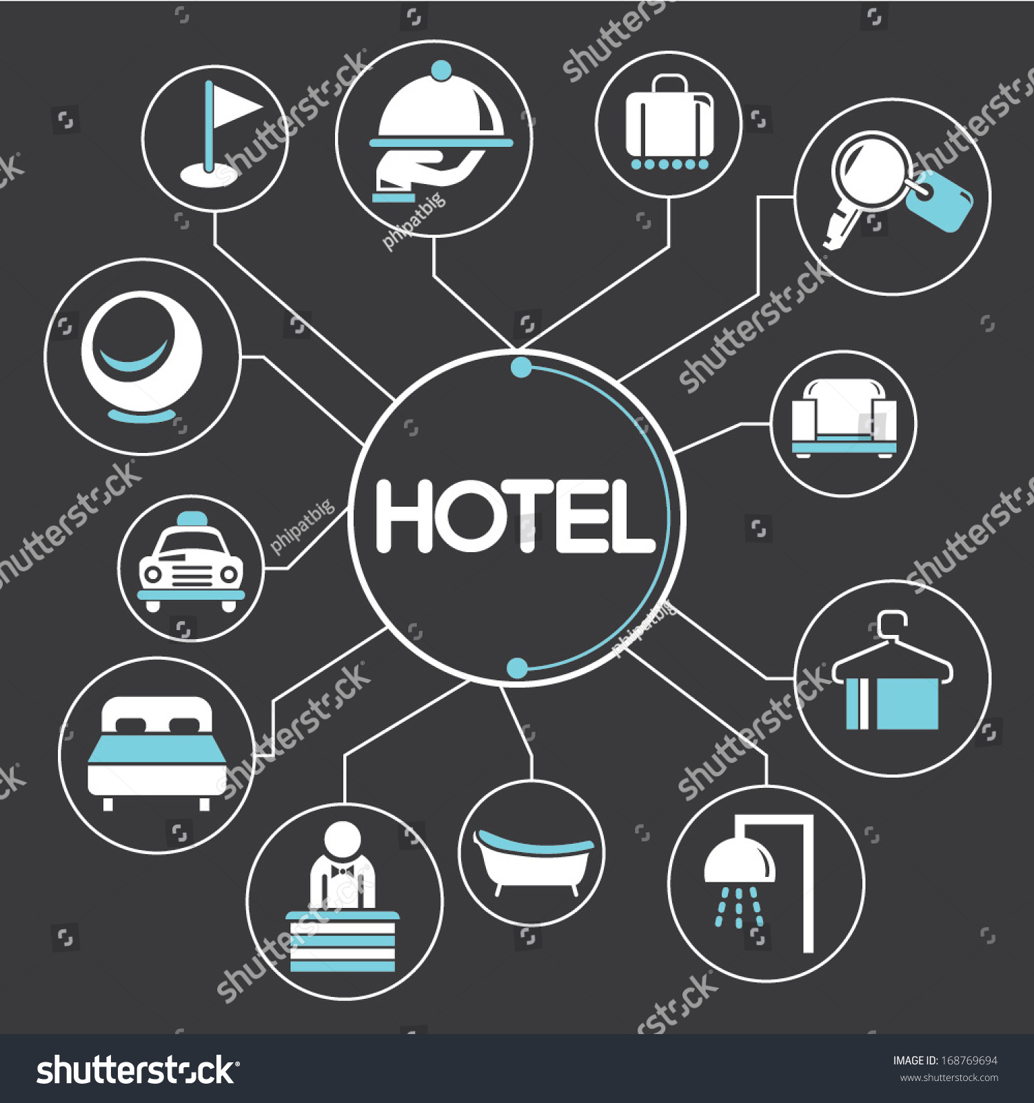 Hotel Concept Mind Mapping Info Graphics Stock Vector (Royalty Free ...