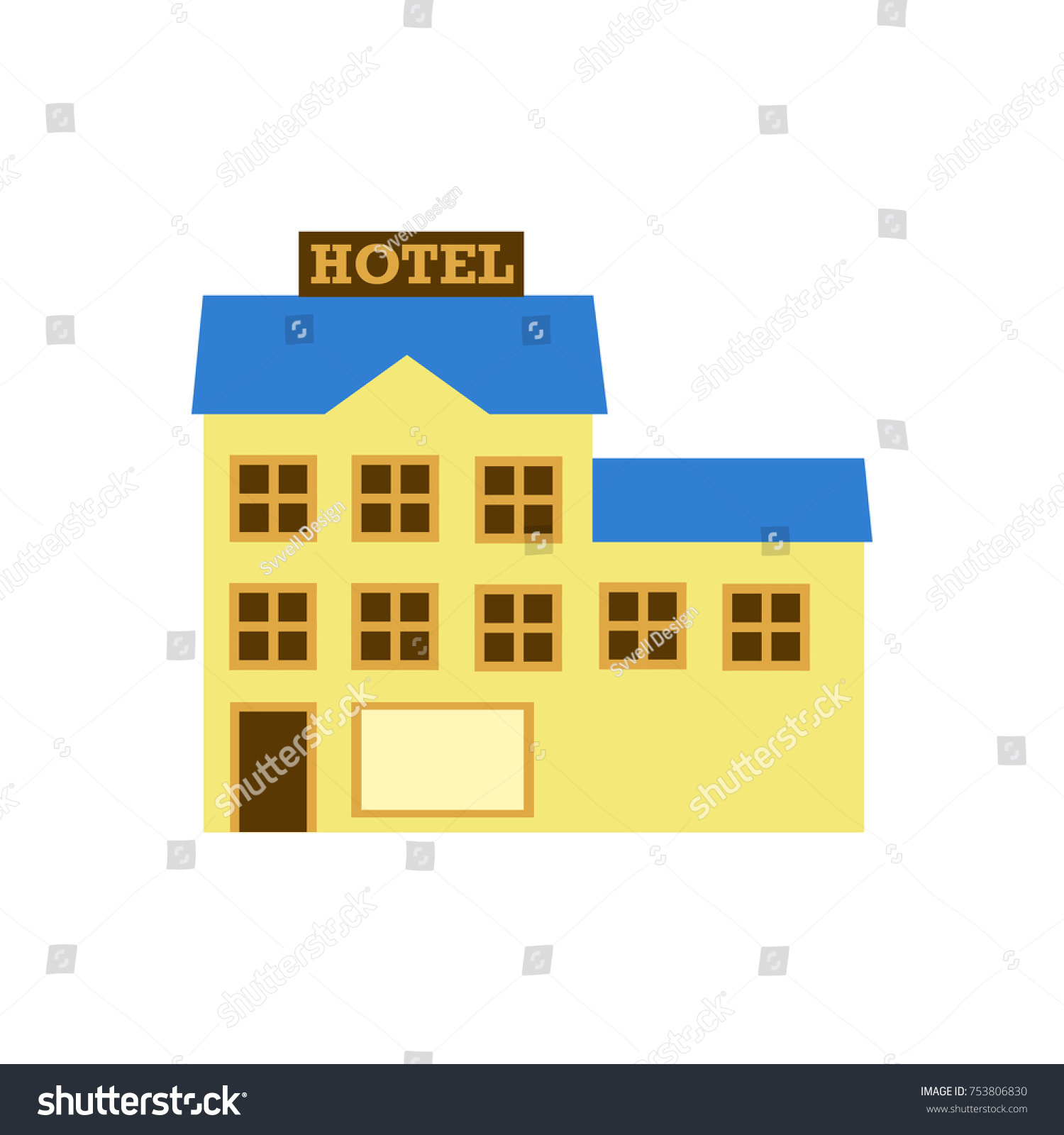 Hotel Illustration Simple Vector Graphic Illustration Stock Vector ...