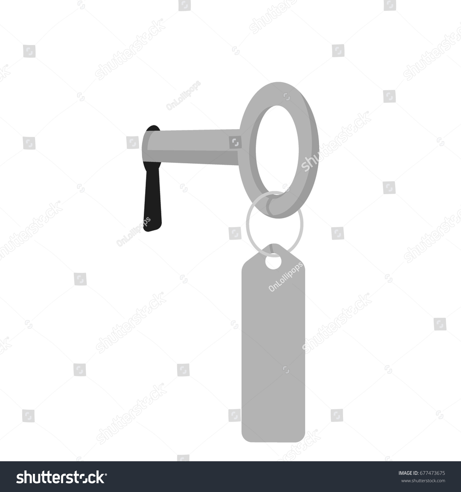 Hotel Key Lock Rectangular Label Vector Stock Vector (Royalty Free ...