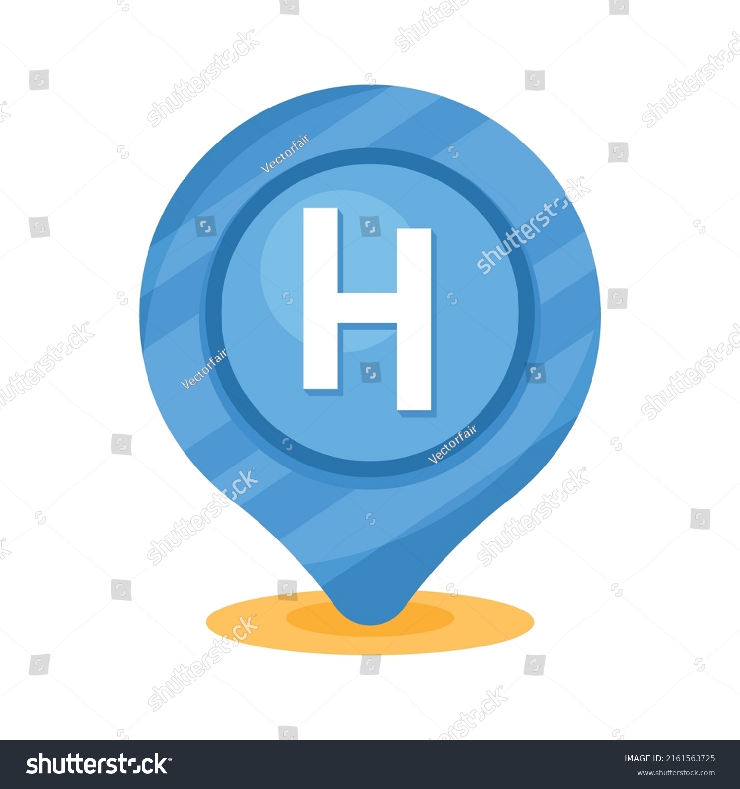 Hotel Pin Pointer Location Icon Stock Vector (Royalty Free) 2161563725 ...