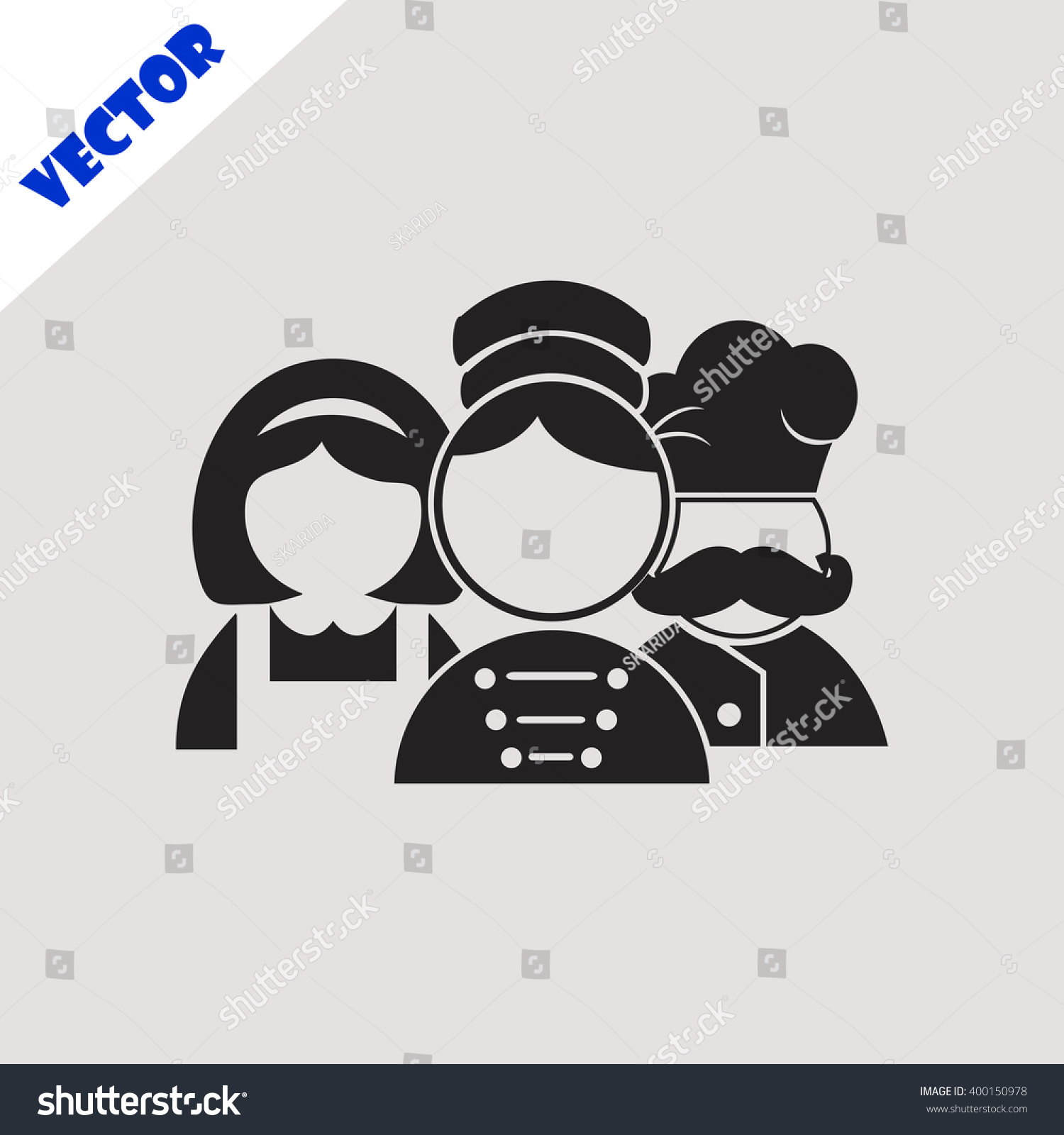 Hotel Staff Icon Stock Vector (Royalty Free) 400150978 | Shutterstock