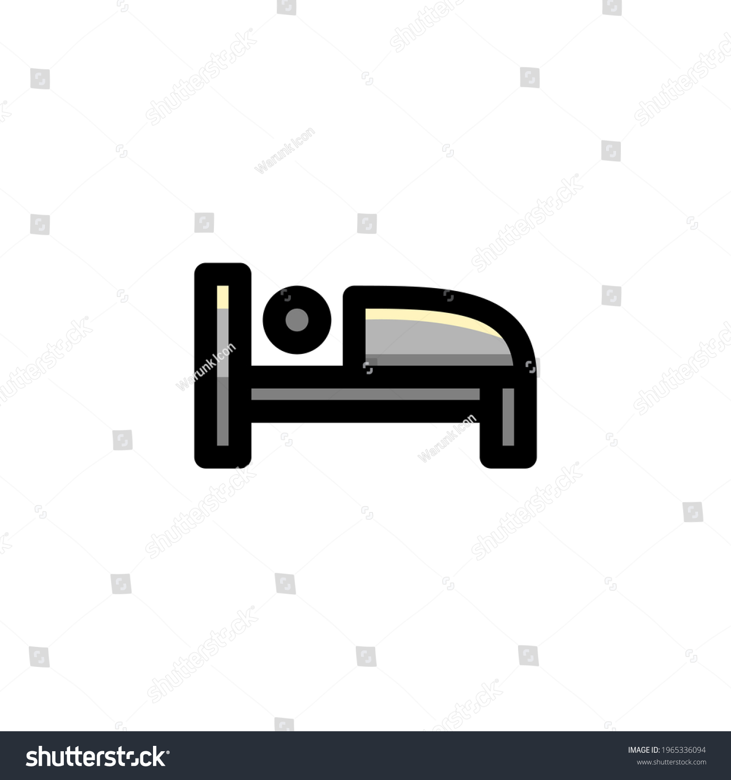Hotel User Interface Outline Icon Logo Stock Vector (Royalty Free ...