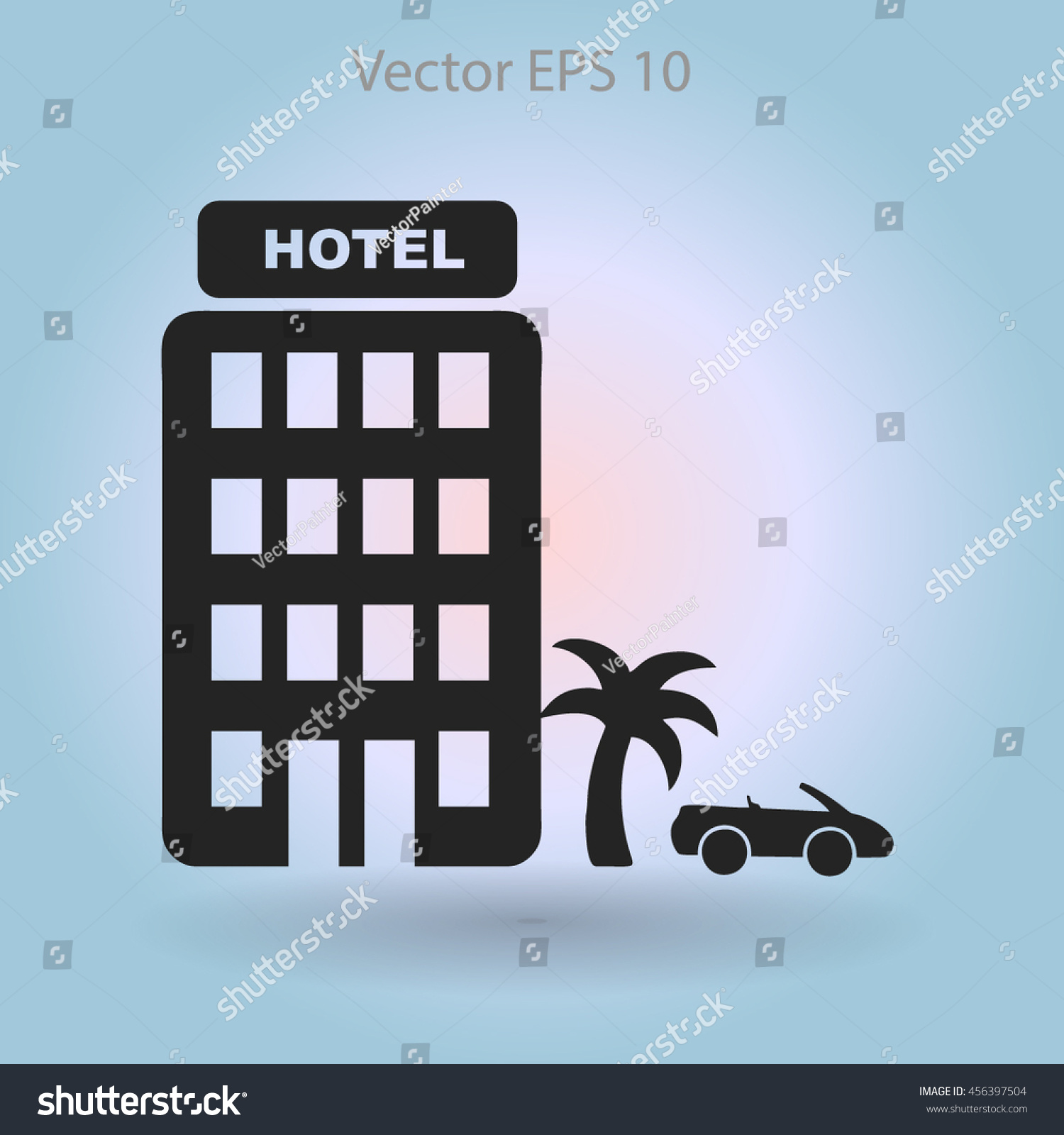 Hotel Vector Illustration Stock Vector (Royalty Free) 456397504 ...