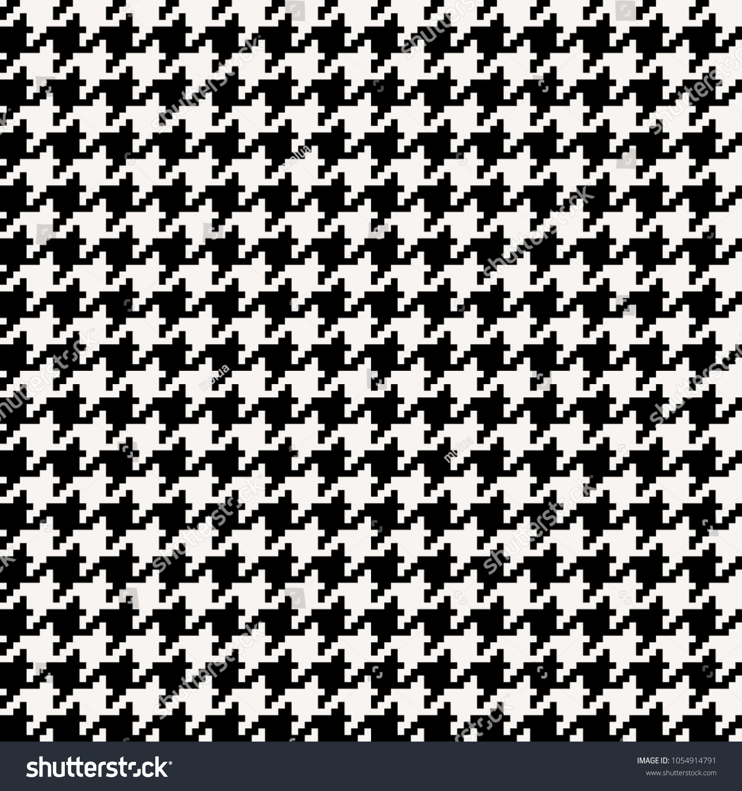 Houndstooth Seamless Pattern Black White Vector Stock Vector (Royalty ...