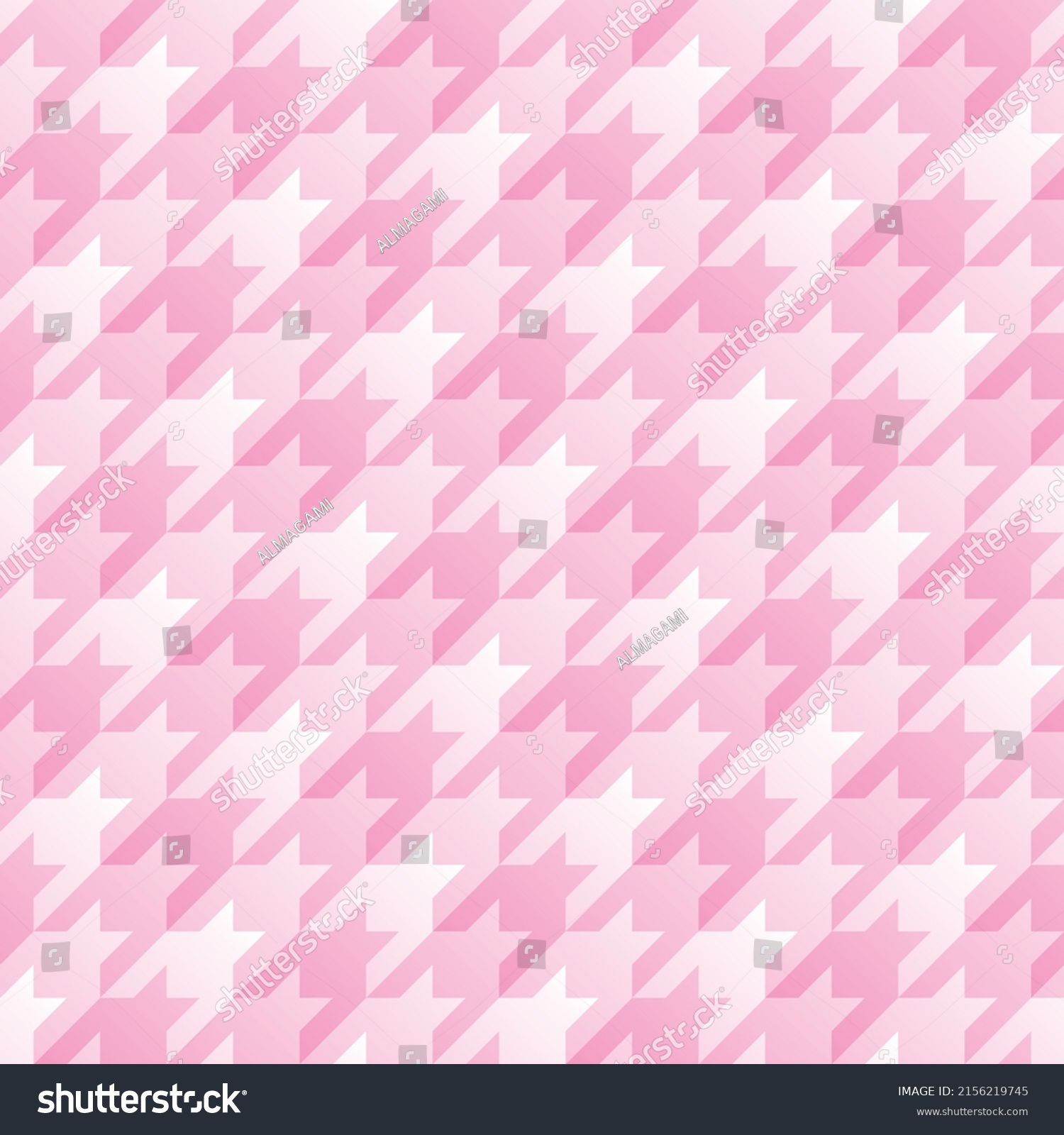 Houndstooth Seamless Pattern Pink Color Vector Stock Vector (Royalty ...