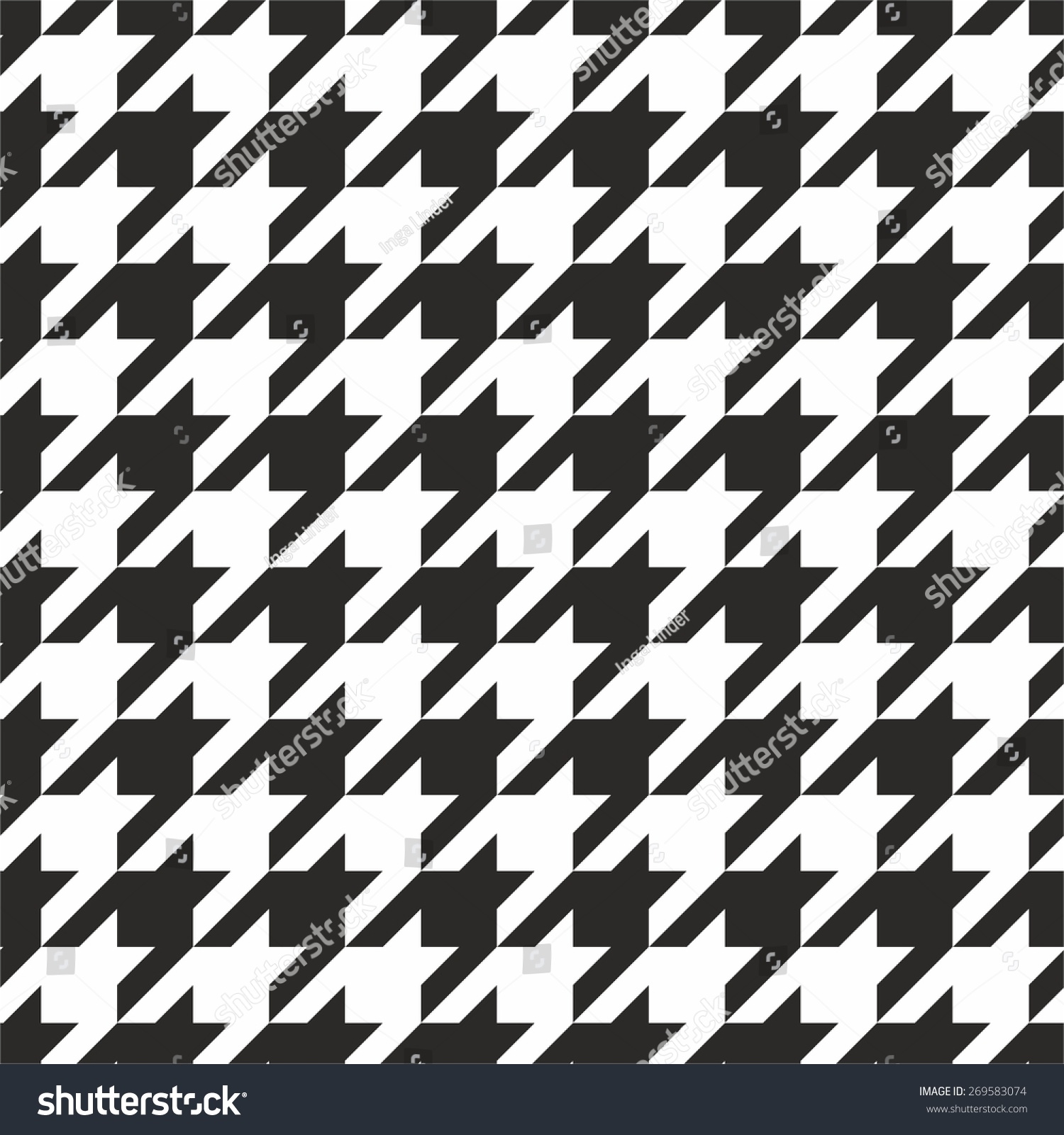 Houndstooth Tile Black White Vector Pattern Stock Vector (Royalty Free ...