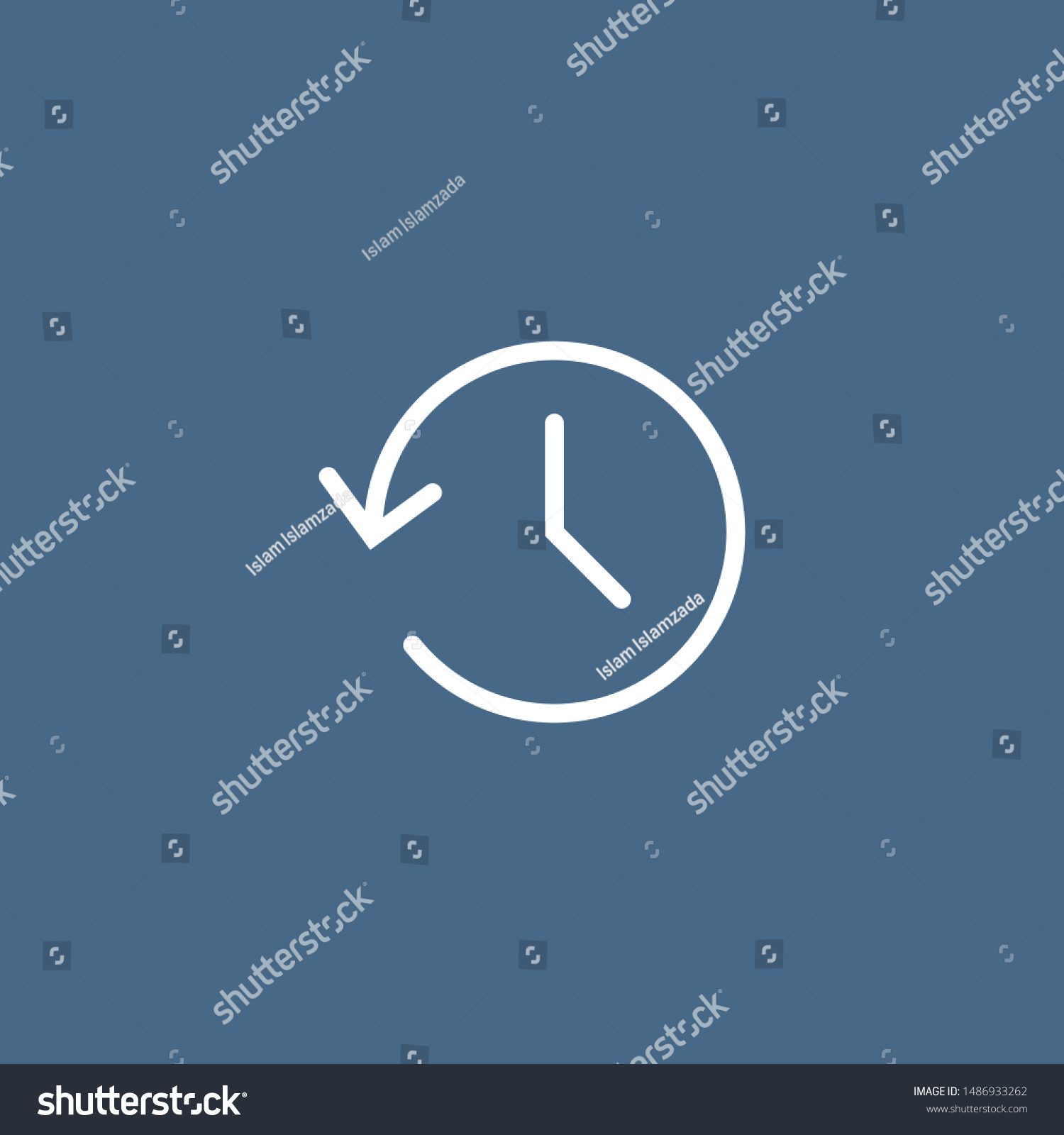 Hour Rush Outline Vector Icon Stock Vector (Royalty Free) 1486933262
