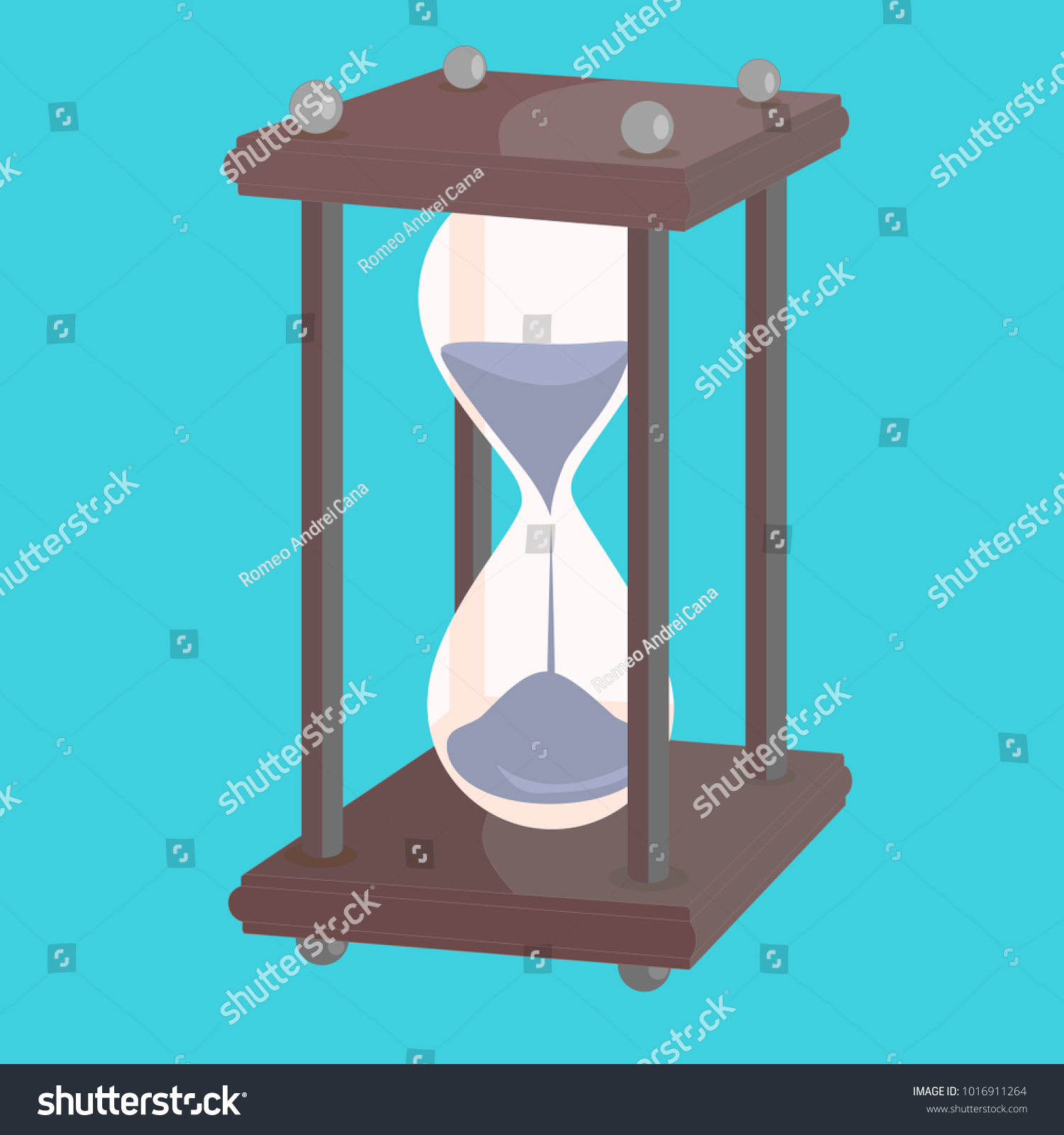 Hourglass Cartoon Vector Illustration Stock Vector (Royalty Free ...