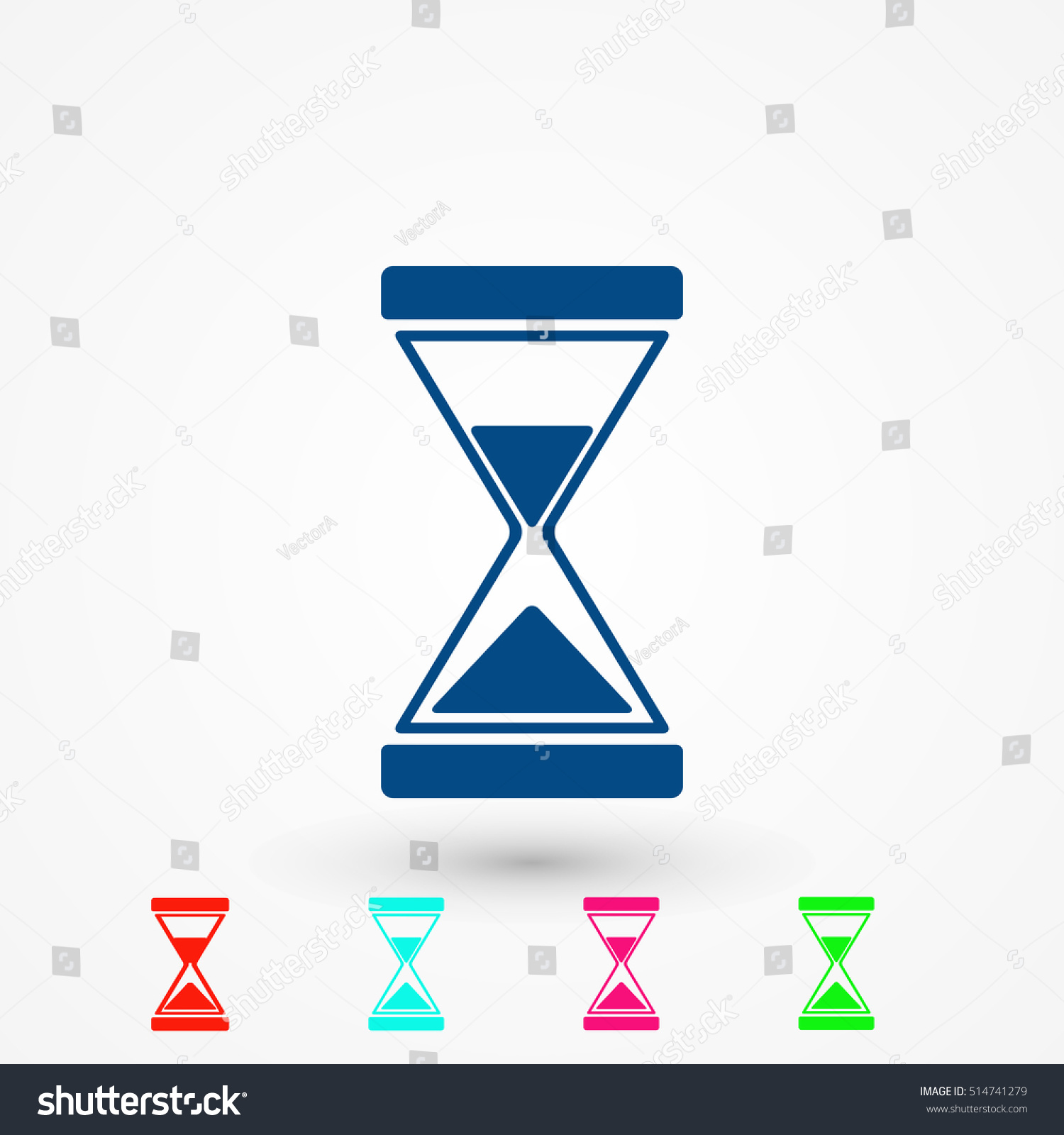 Hourglass Icon Vector Flat Design Best Stock Vector (Royalty Free ...