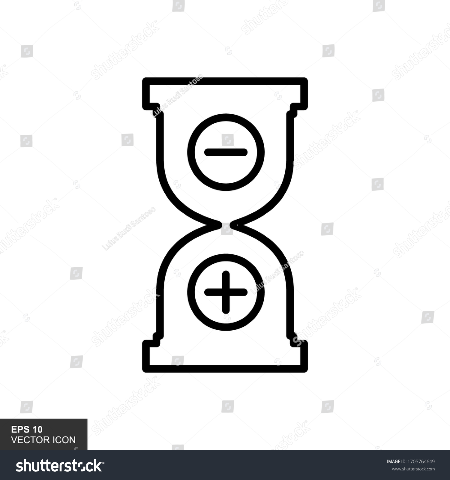 Hourglass Vector Icons Isolated Objects White Stock Vector (Royalty ...