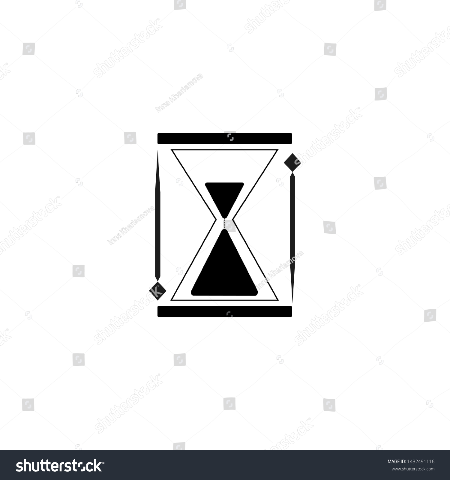 Hourglass Vector Image Flat Design Stock Vector (Royalty Free ...