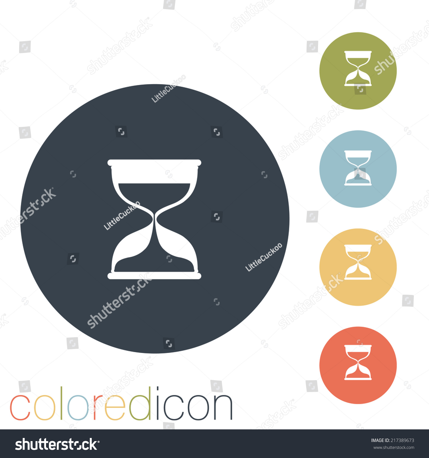 Hourglass Waiting Stock Vector (Royalty Free) 217389673 | Shutterstock