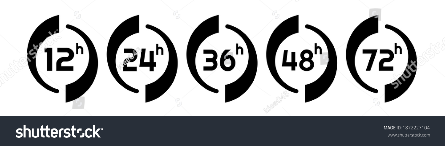 Hours Clock Arrow On White Background Stock Vector (Royalty Free ...