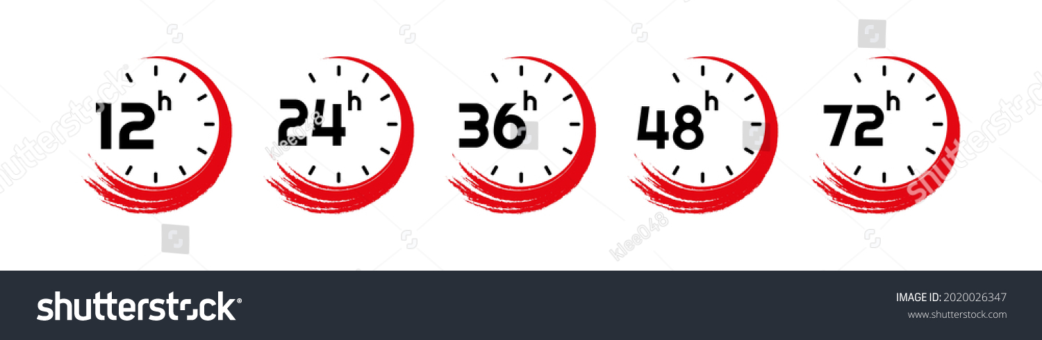 Hours Clock Arrow On White Background Stock Vector (Royalty Free ...