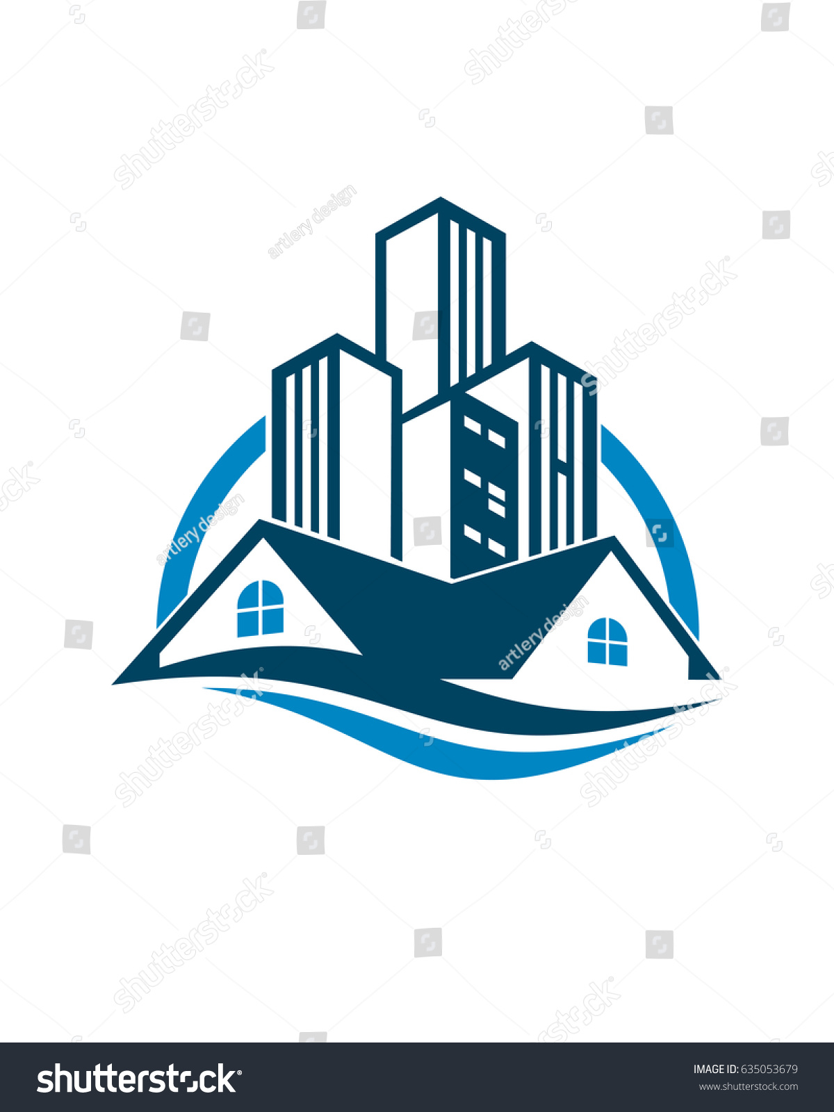 House Building Logo Vector Stock Vector (Royalty Free) 635053679
