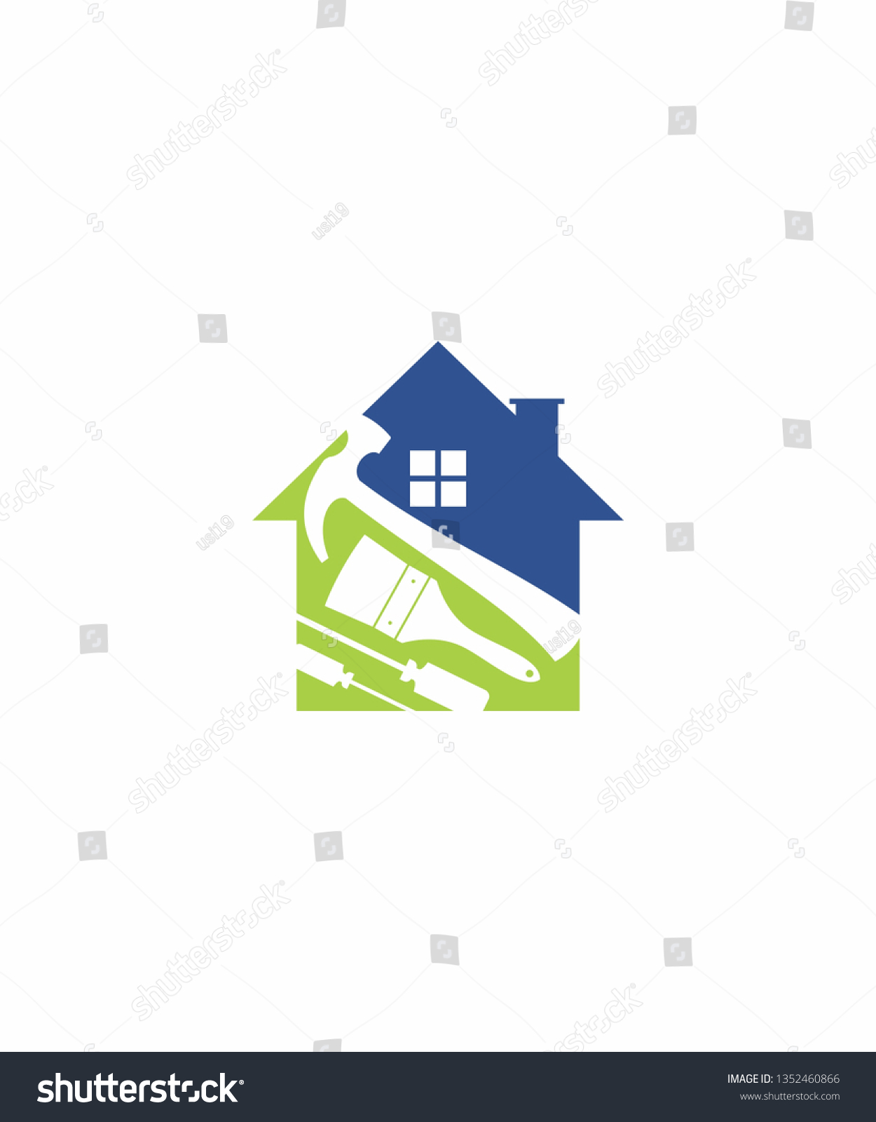 House Tools Logo Vector 001 Stock Vector (Royalty Free) 1352460866