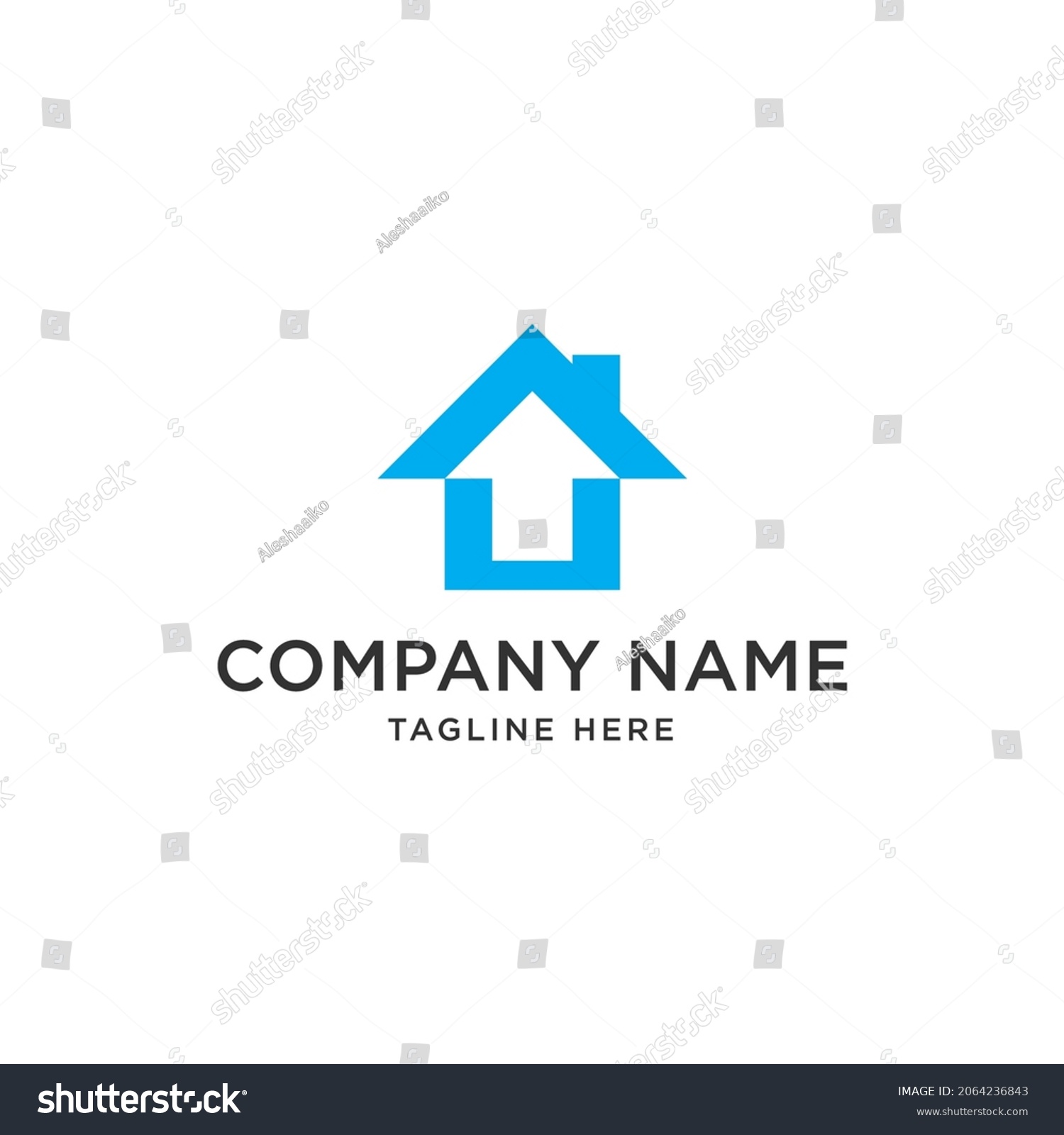 House Arrow Logo Design Template Stock Vector (Royalty Free) 2064236843 ...