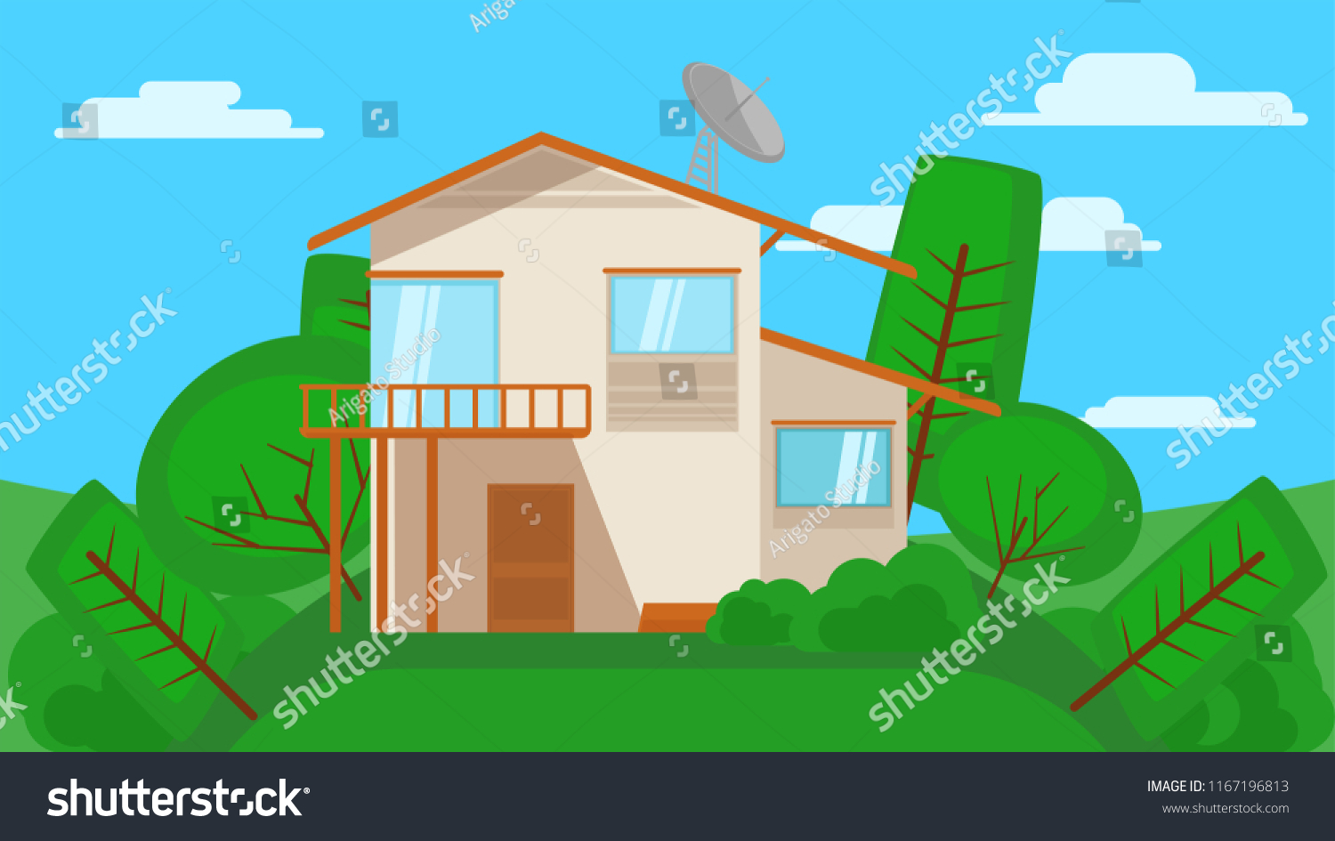 House Background Vector Illustration Stock Vector (Royalty Free) 1167196813